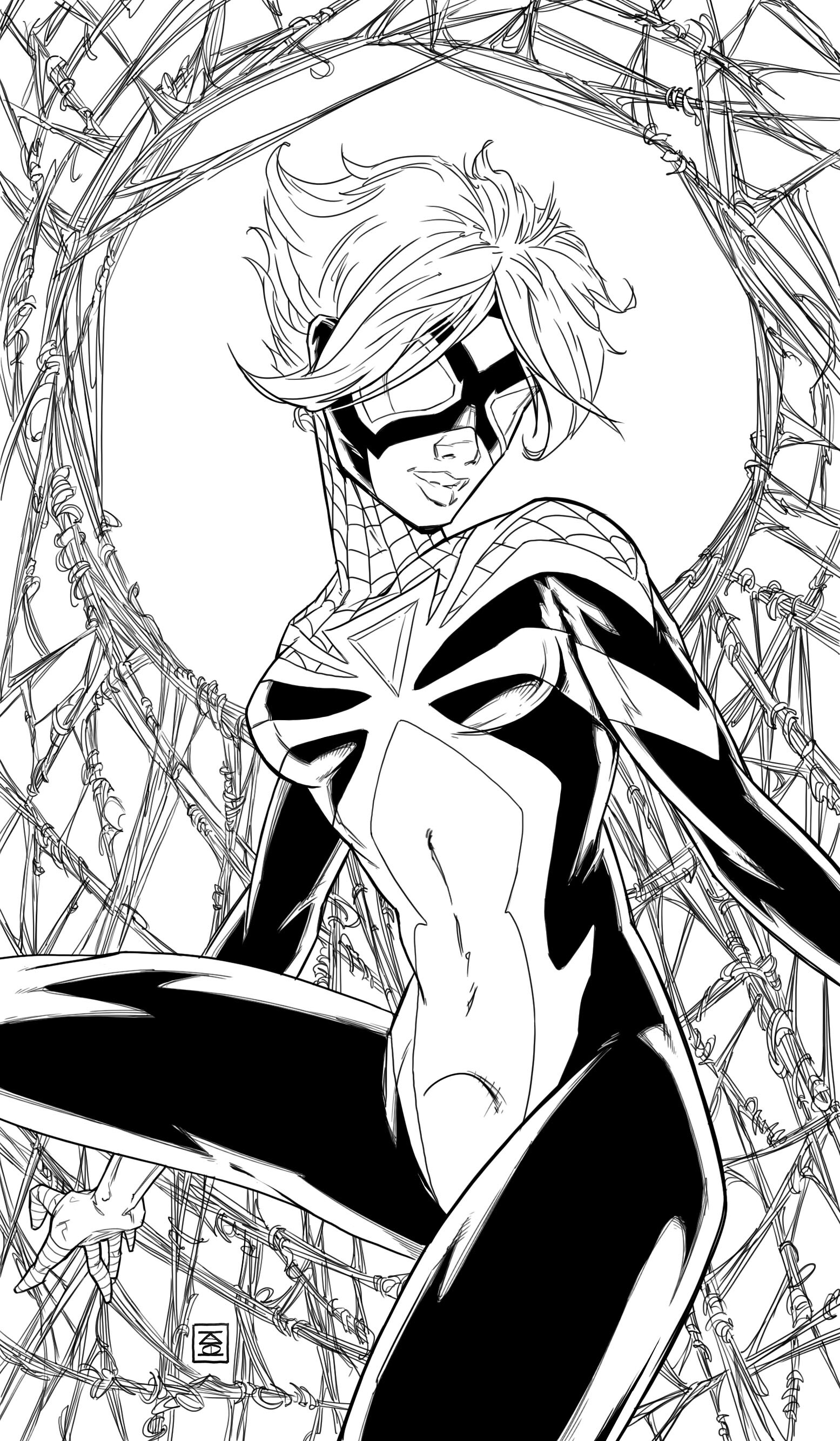 spiderwoman coloring pages