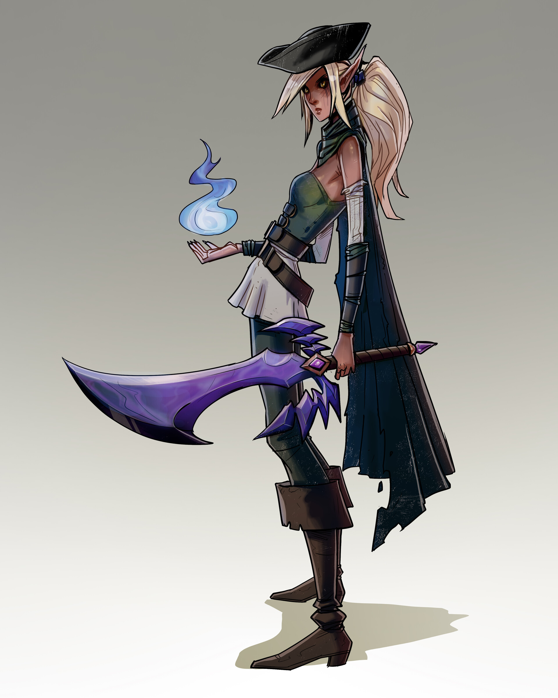ArtStation - Elf Pirate Warlock
