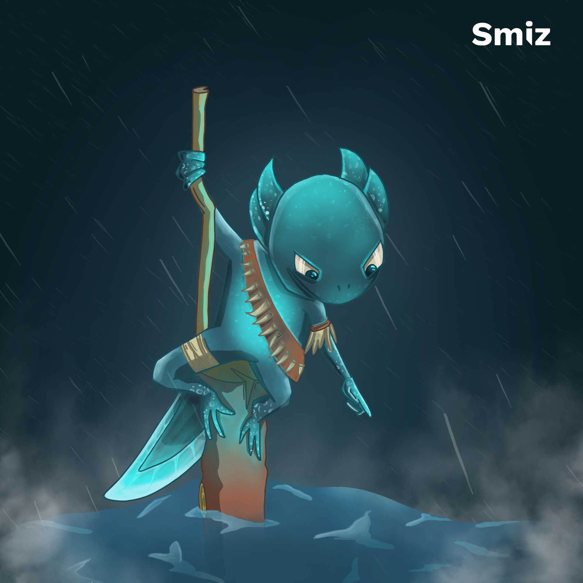 ArtStation - Axolotl Warrior