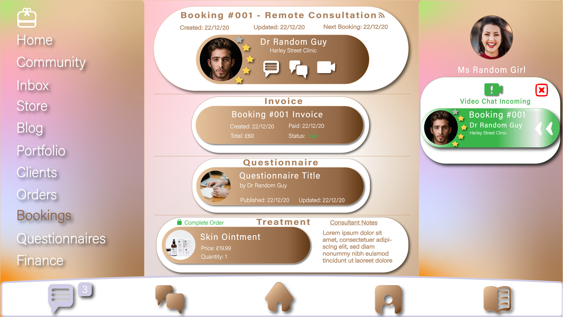 ArtStation - Medical consultant app interface designed for client