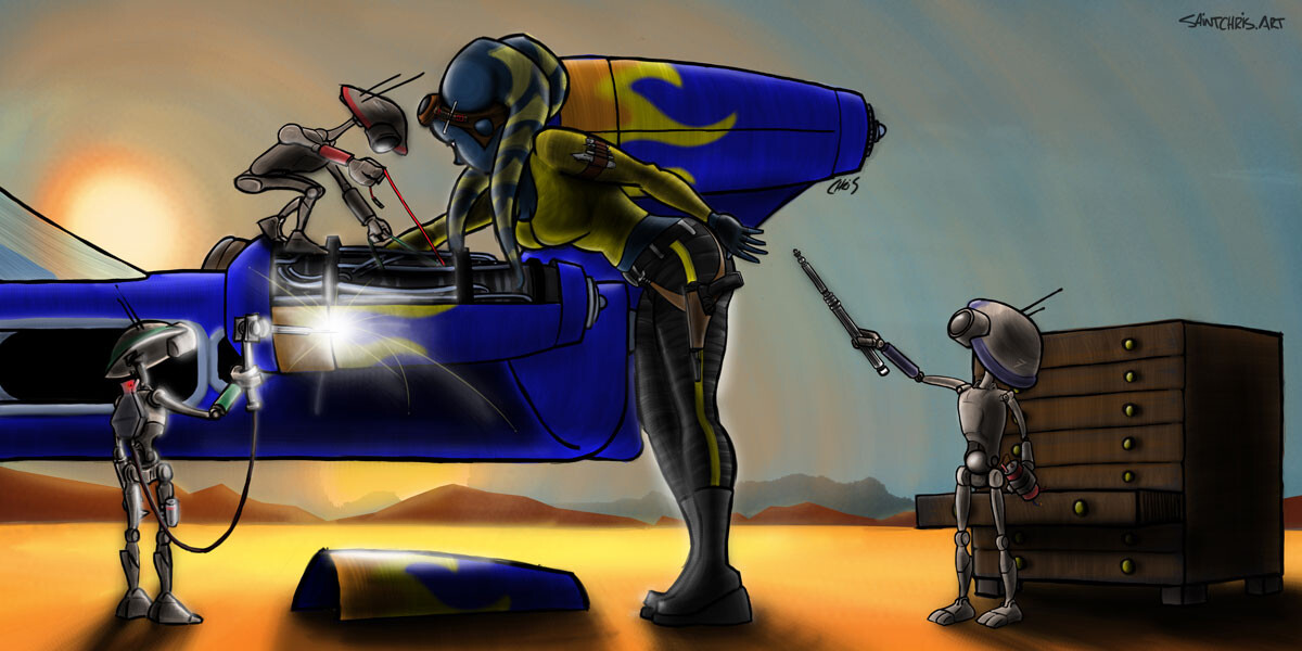 ArtStation - Outer Rim Mechanic - Star Wars Art