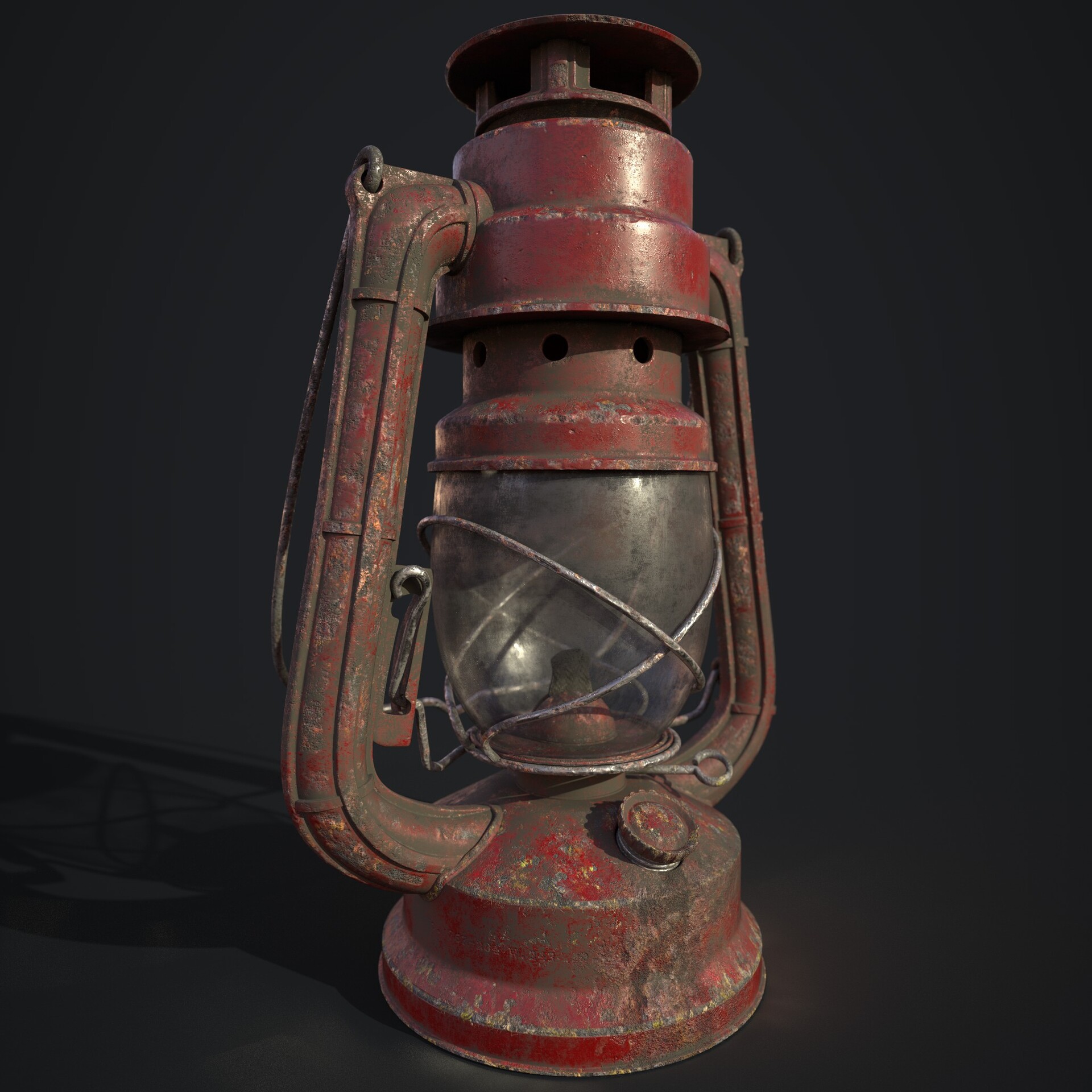 ArtStation - Old Oil Lantern Asset - Texturing Study