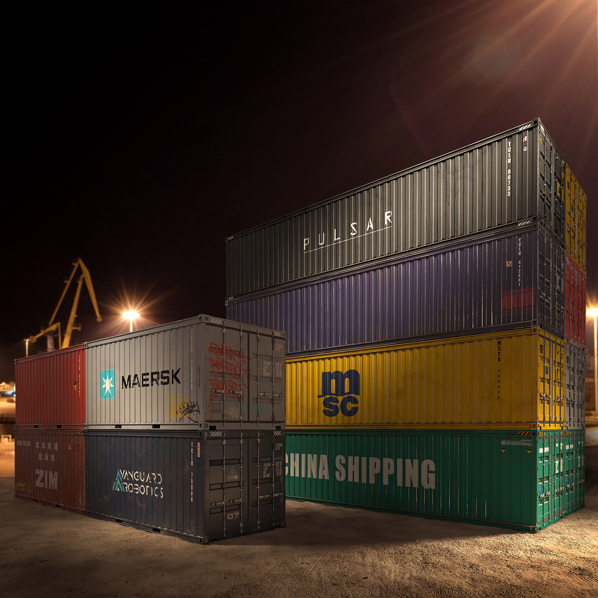 ArtStation - Container at night