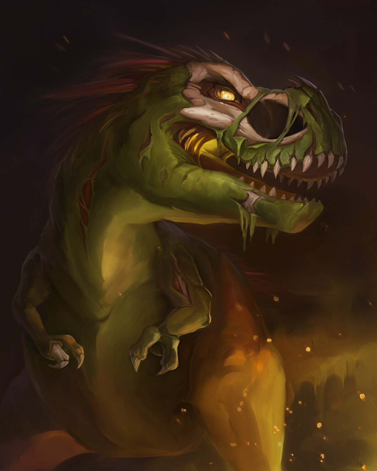 ArtStation - Zombie dinosaur