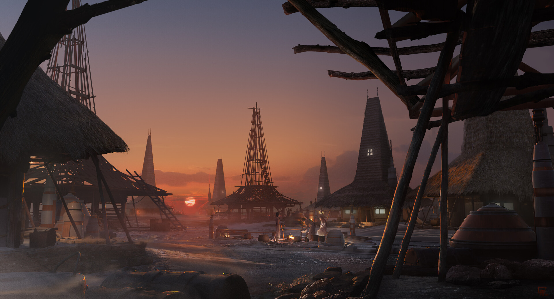 ArtStation - Sandy Village. Part 1.