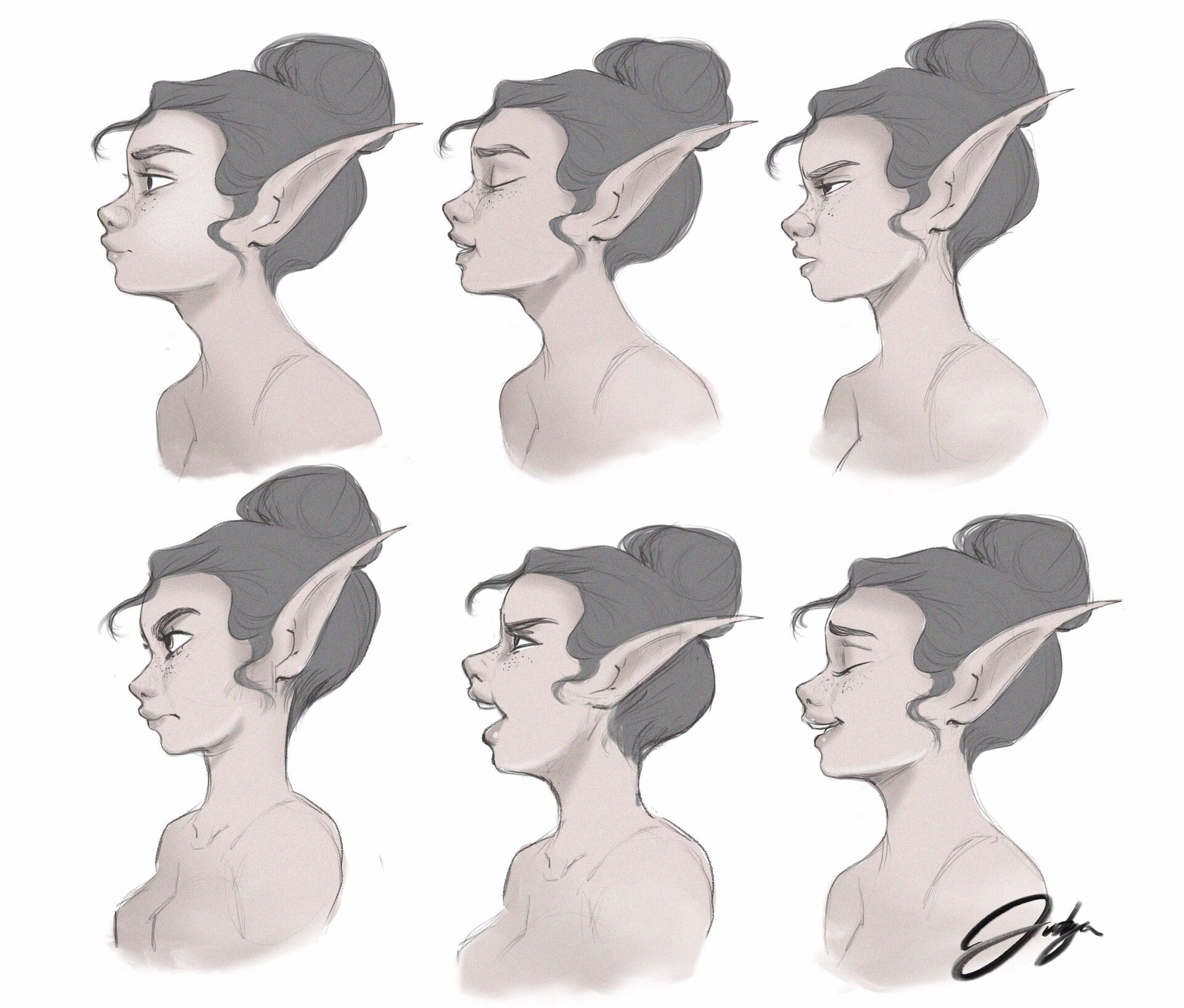 ArtStation - Expression sheet Study