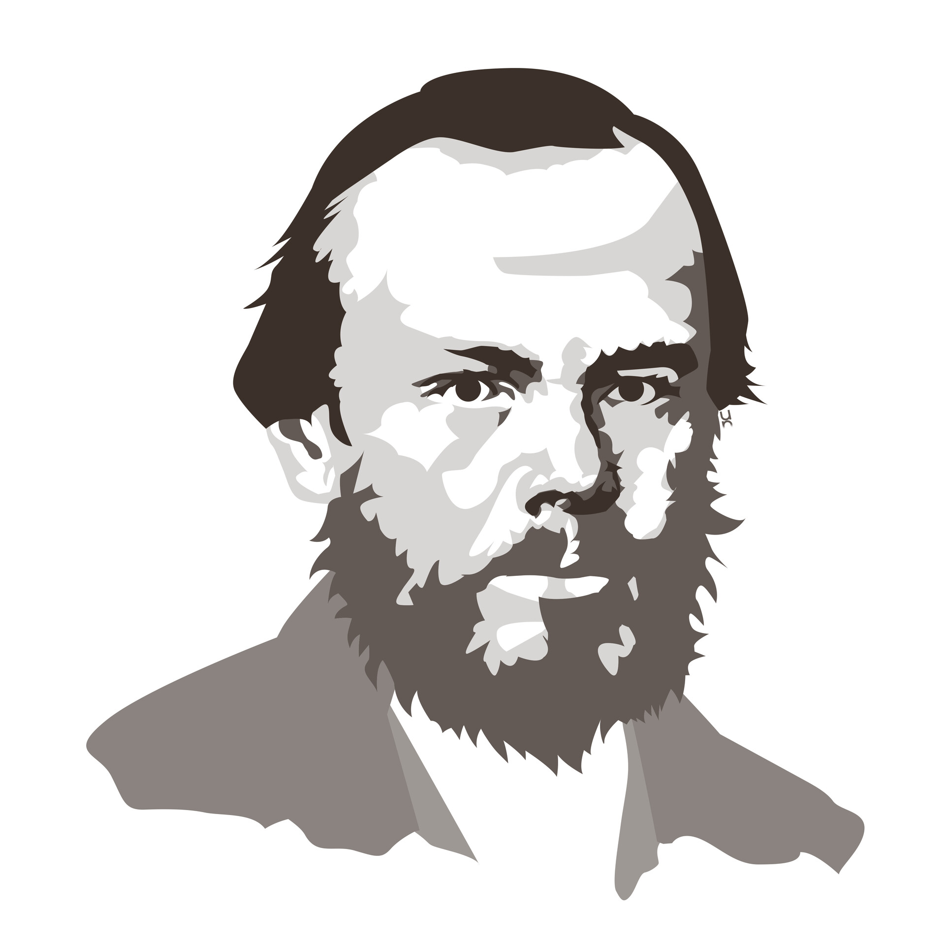 ArtStation - Fyodor Dostoyevski Vector Art