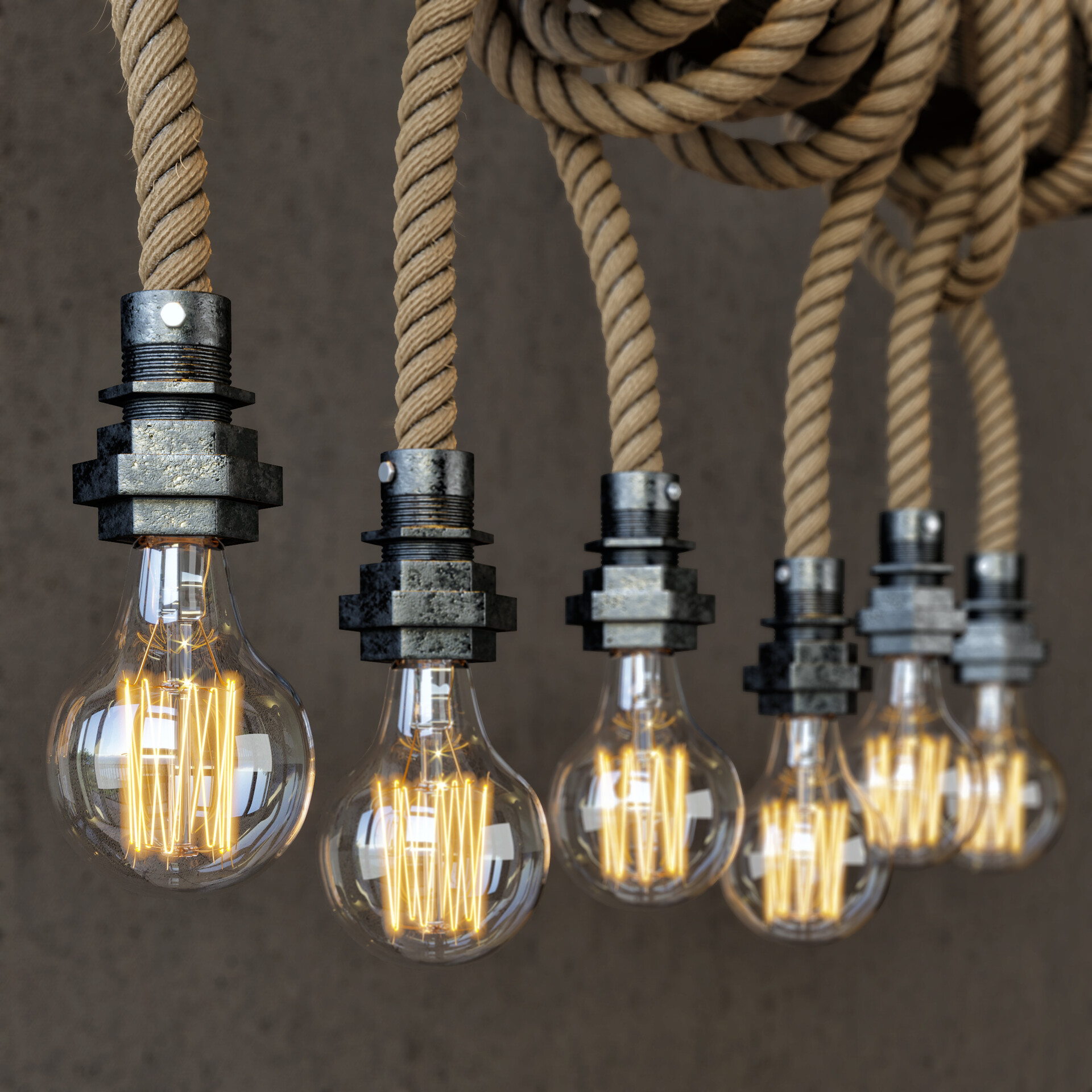 ArtStation - rope pendent light