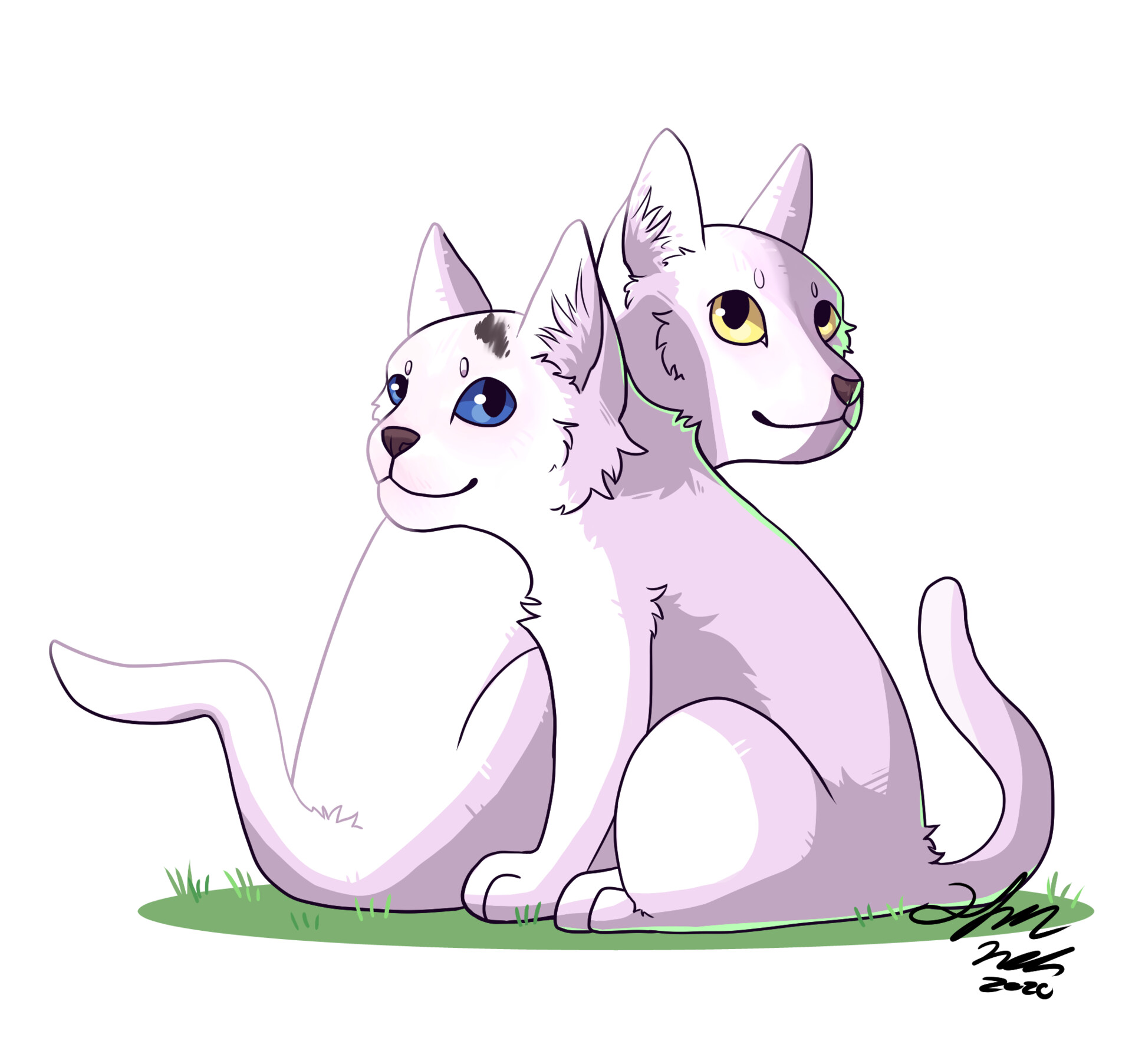 ArtStation - White Cat Commission