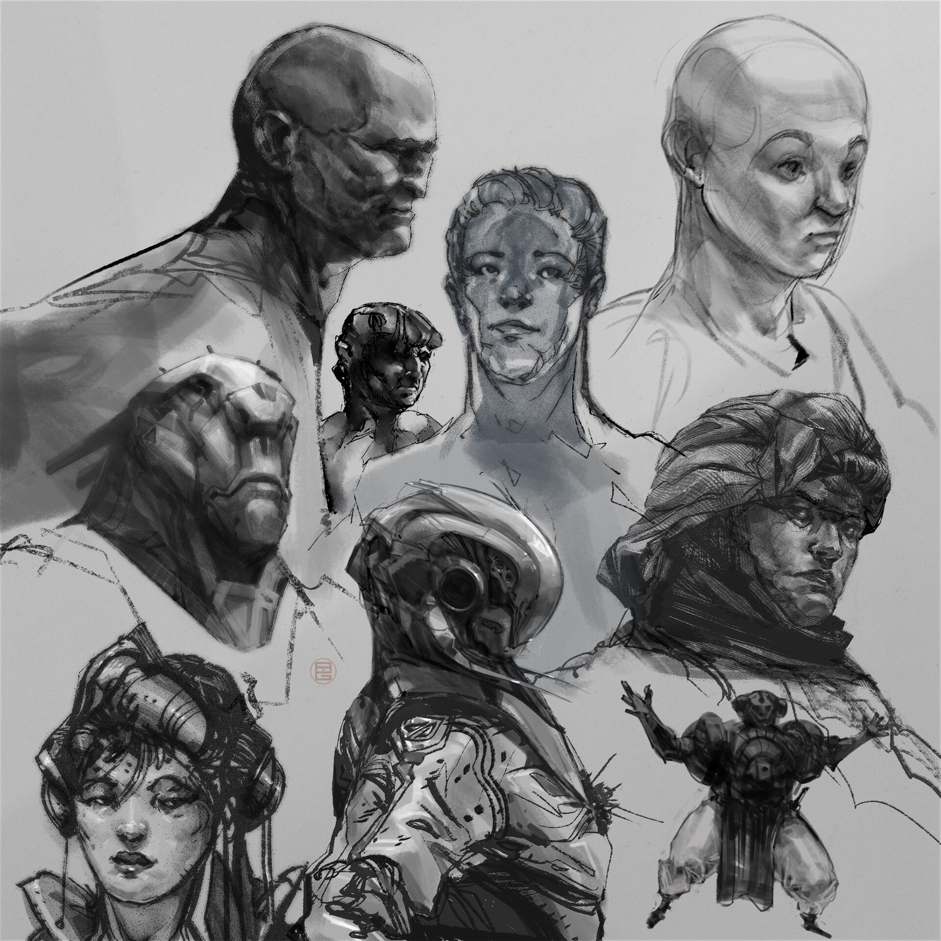 ArtStation - Trying some ink brush