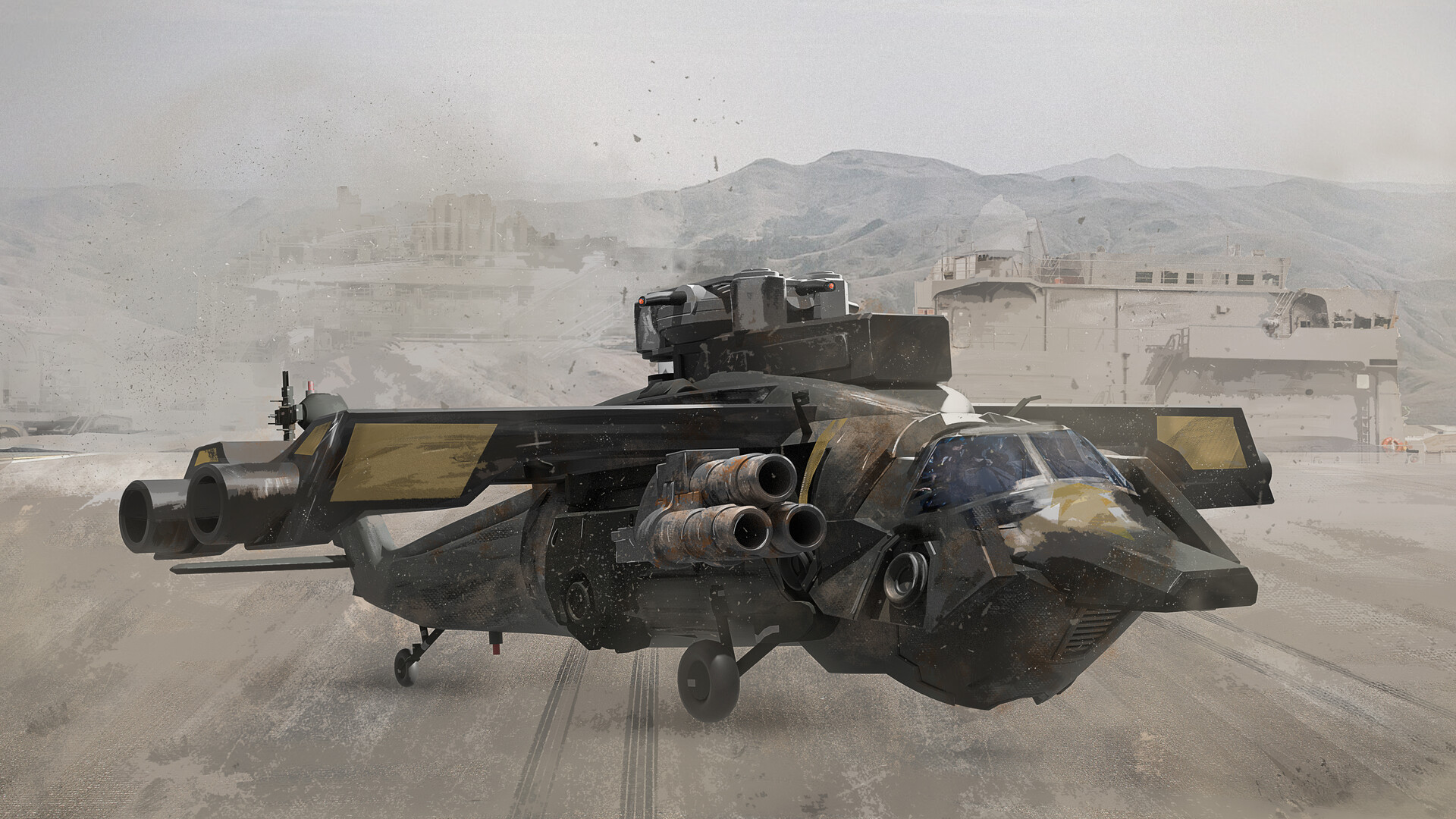 Emmanuel Nguyen - Phantom Concept Design Modern Stealth Helicopter