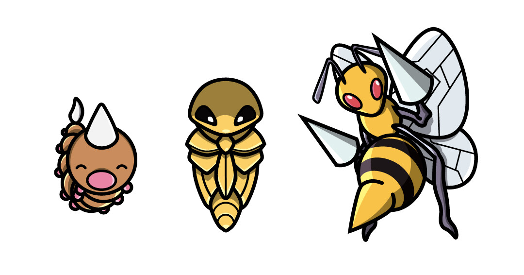 Weedle Kakuna Beedrill