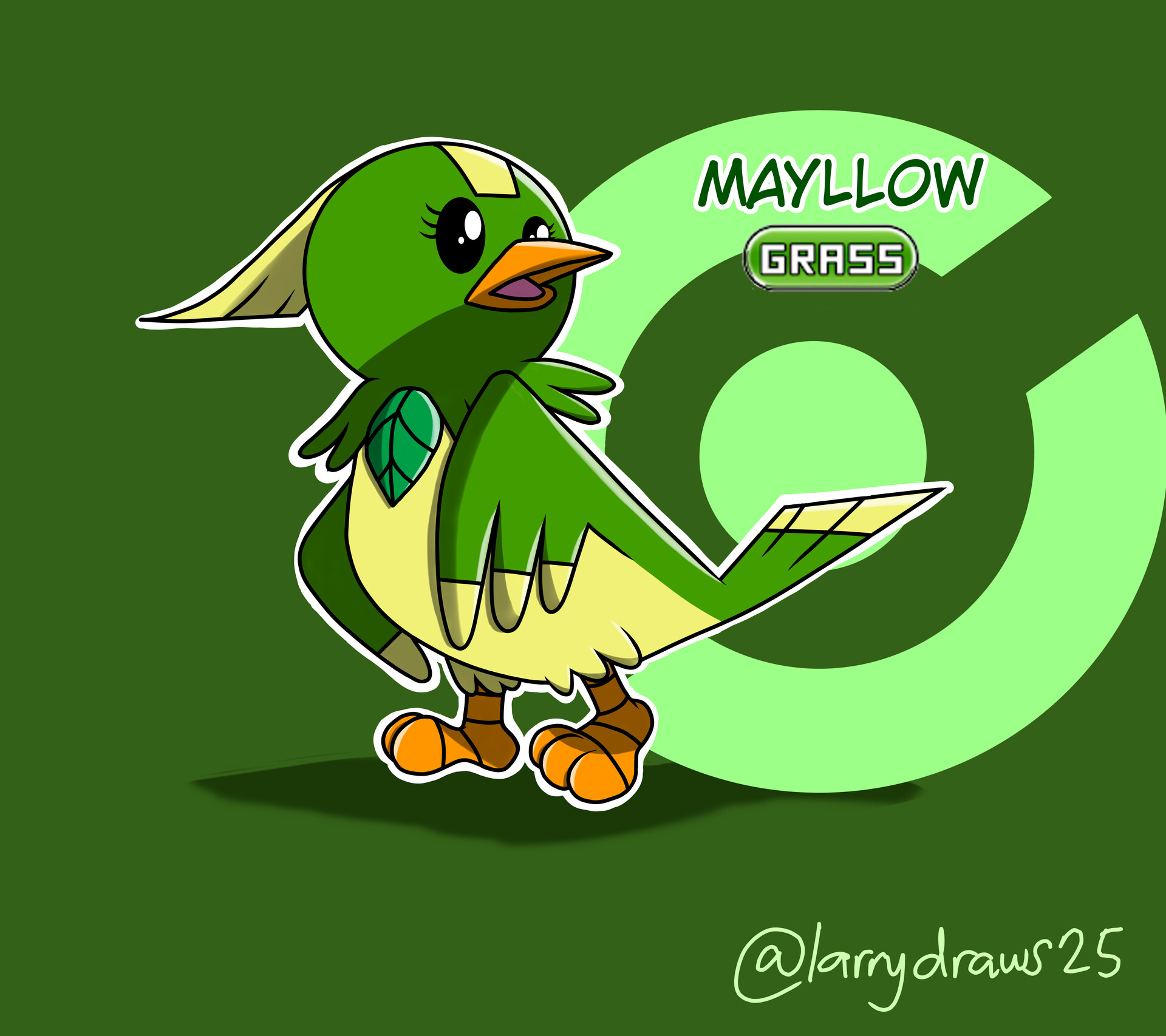 ArtStation - 01 Mayllow, the Singing Bird Pokemon