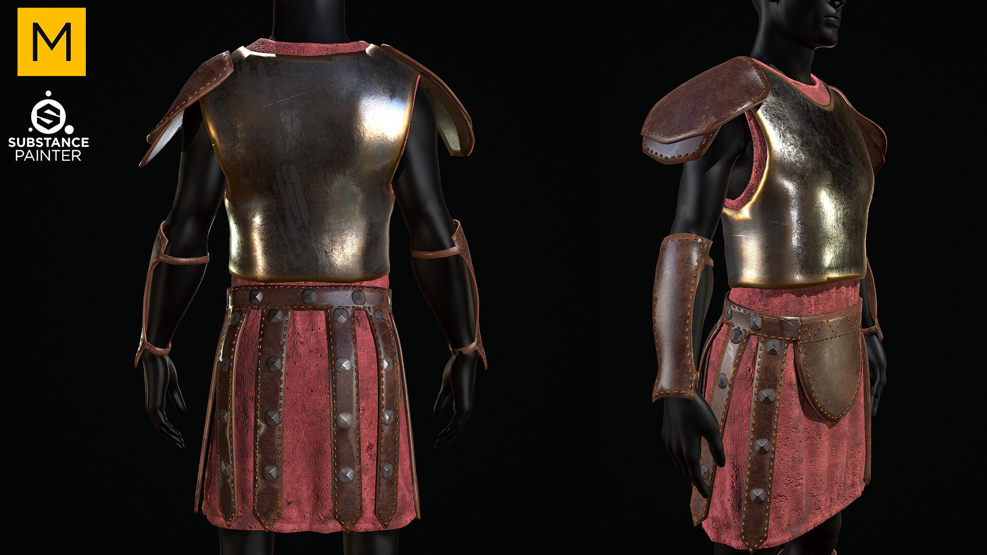 VK GameDev - Medieval Armor. CLO 3D & Marvelous & Substance projects. FBX & OBJ. 4K Textures.