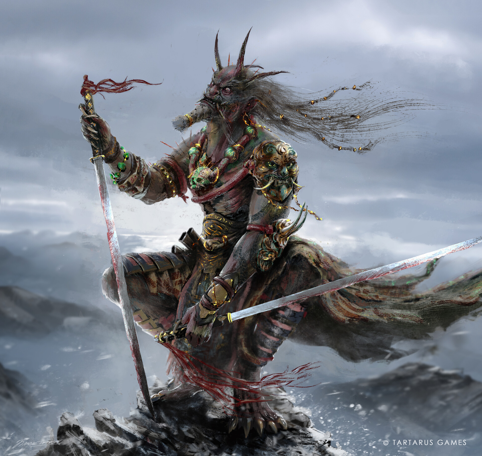 ArtStation - Oni warrior - Tartarus Games