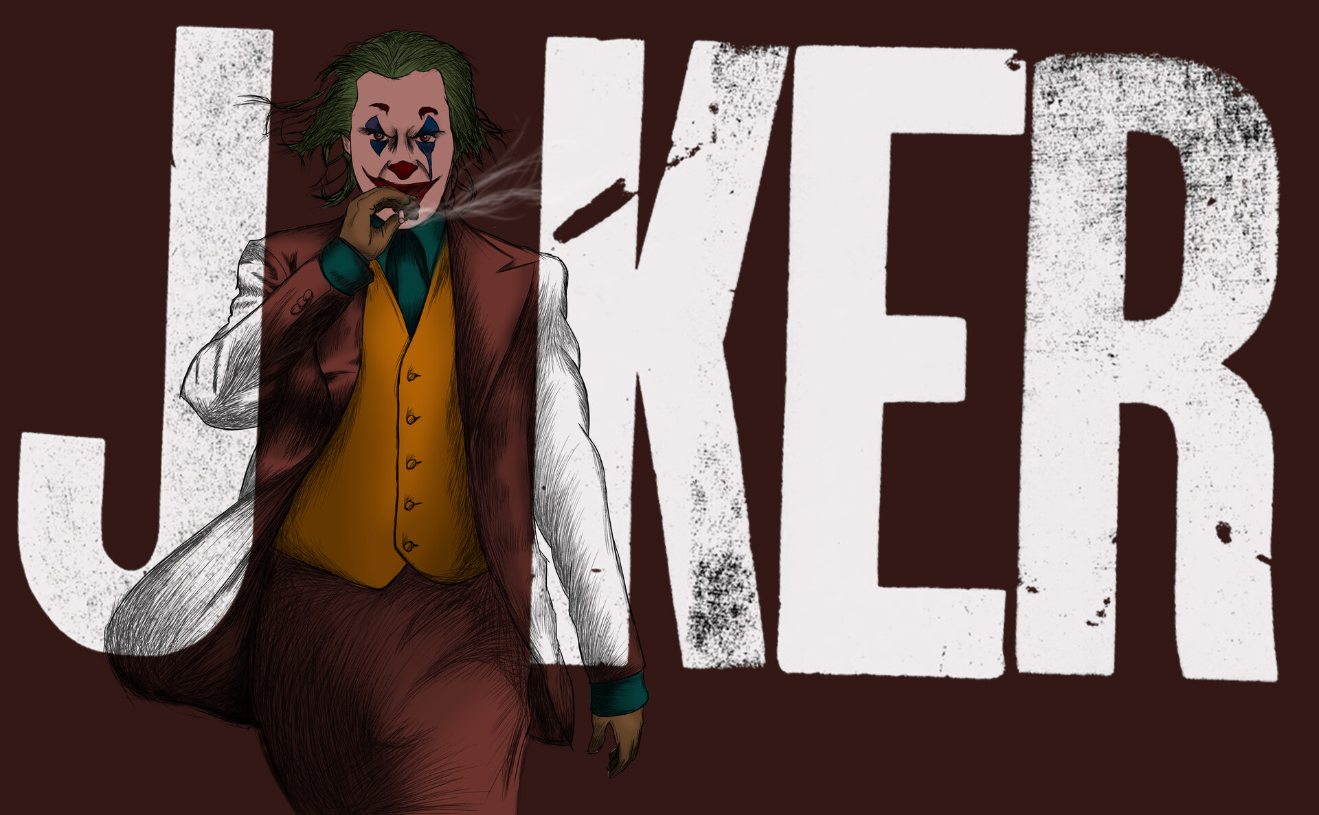 ArtStation - JOKER Smoking (2019s Movie Art)