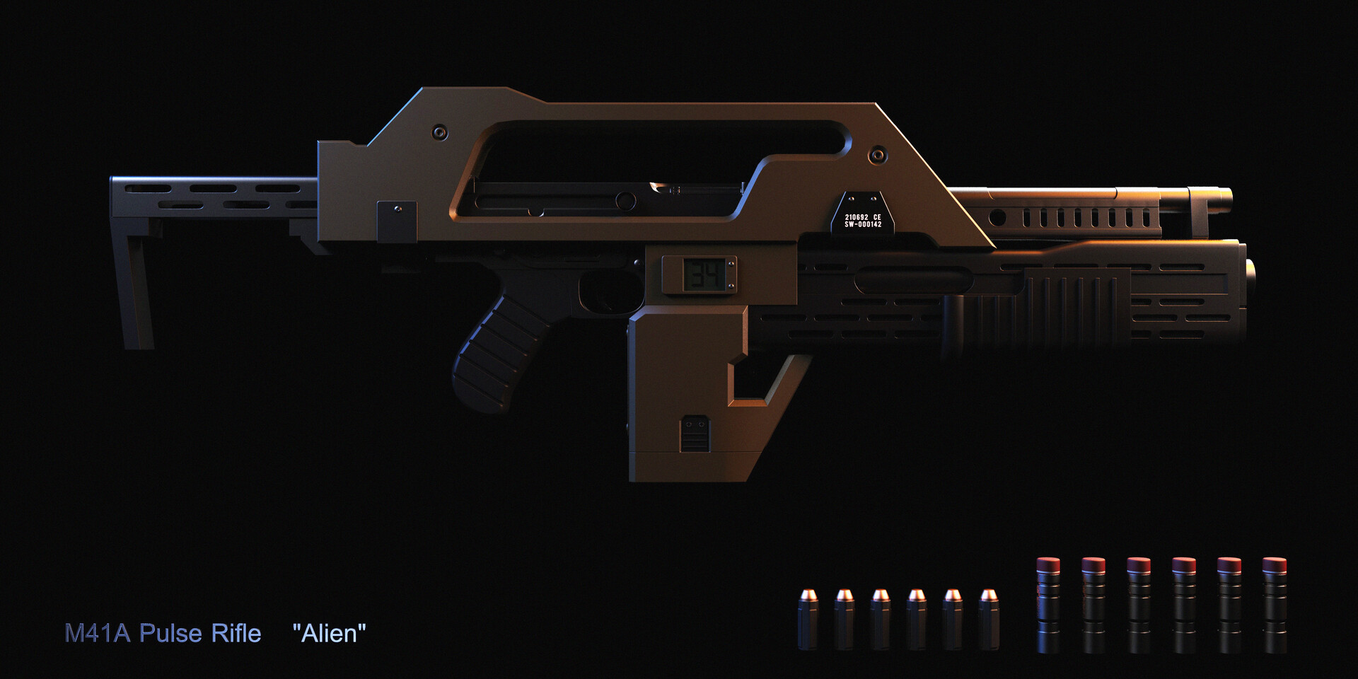 ArtStation - M41A Pulse Rifle " Alien