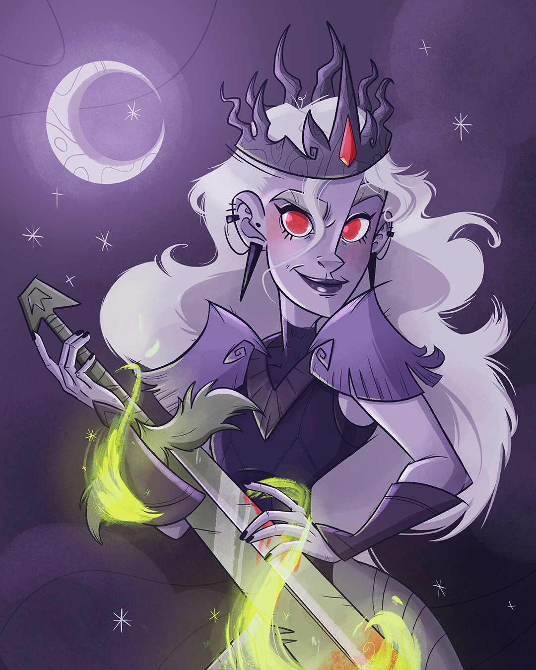 Mechi Barrón - The Moon Queen - Justine Cunha's DTIYS