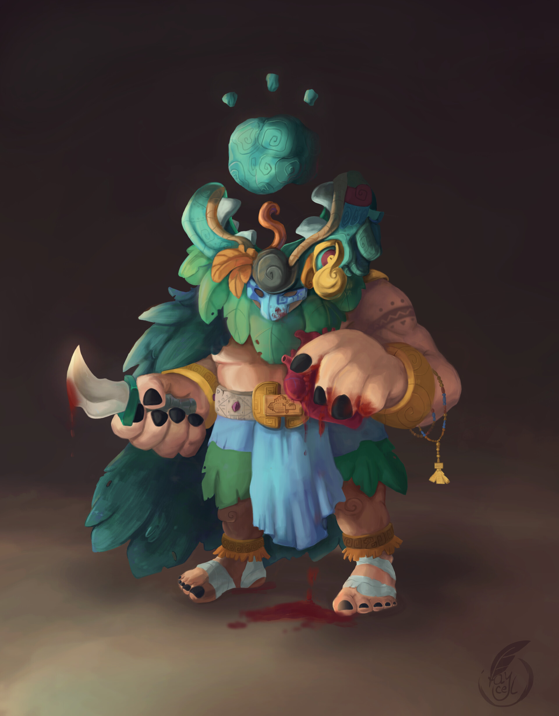 ArtStation - aztec warrior