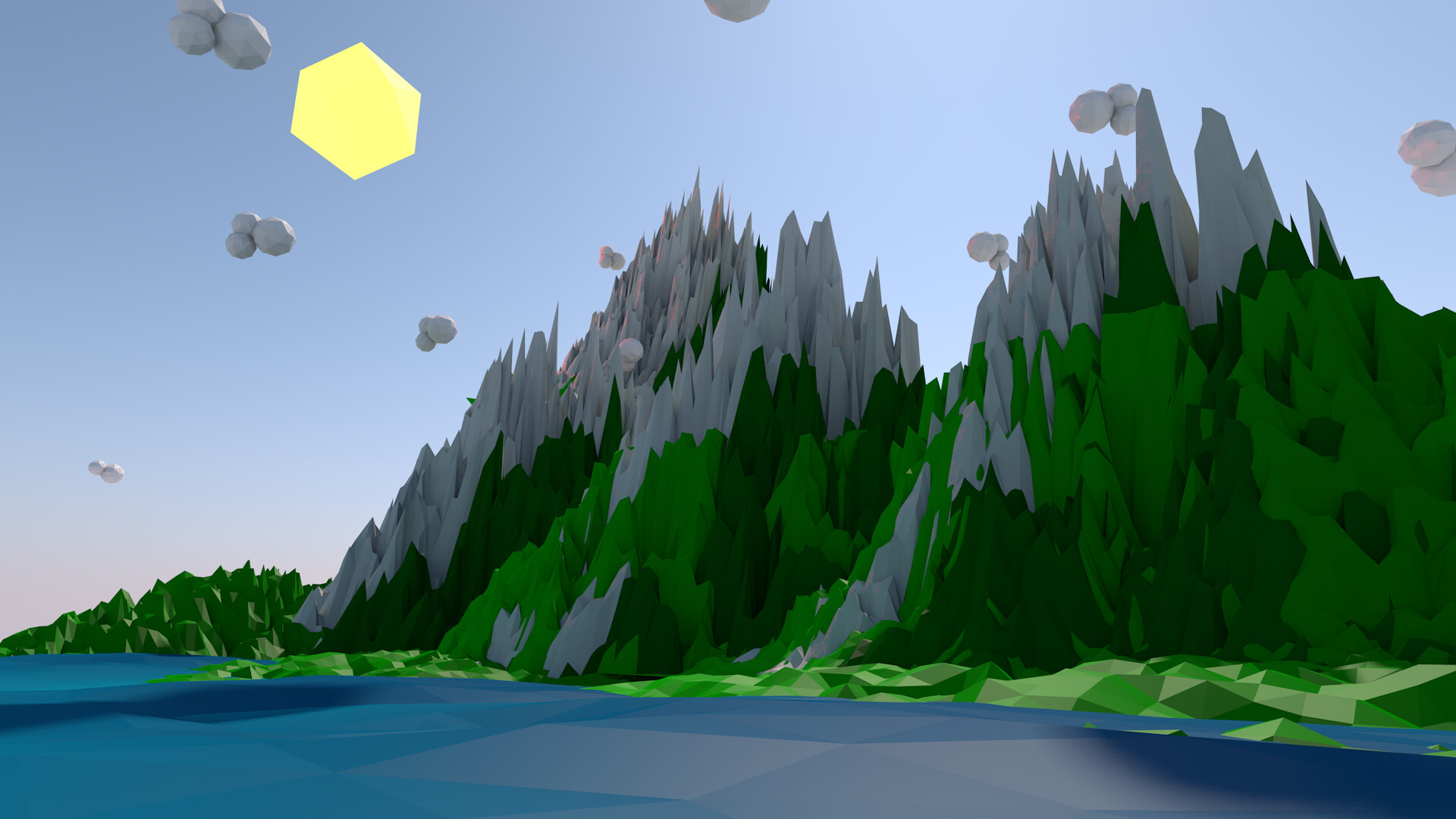 ArtStation - Mountains (Low Poly)