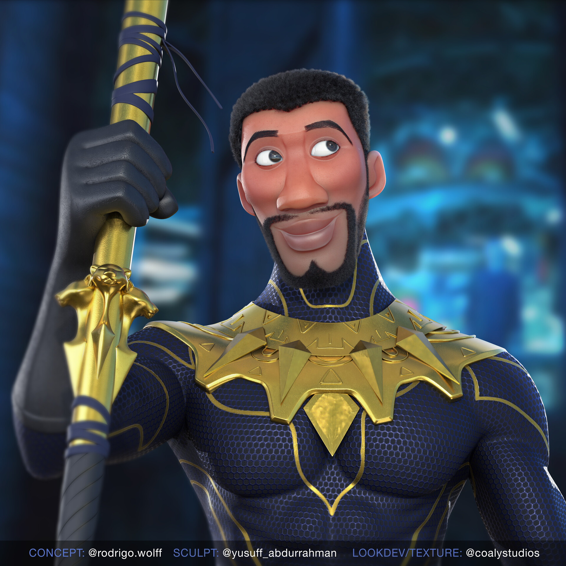 ArtStation - T'CHALLA - BLACK PANTHER