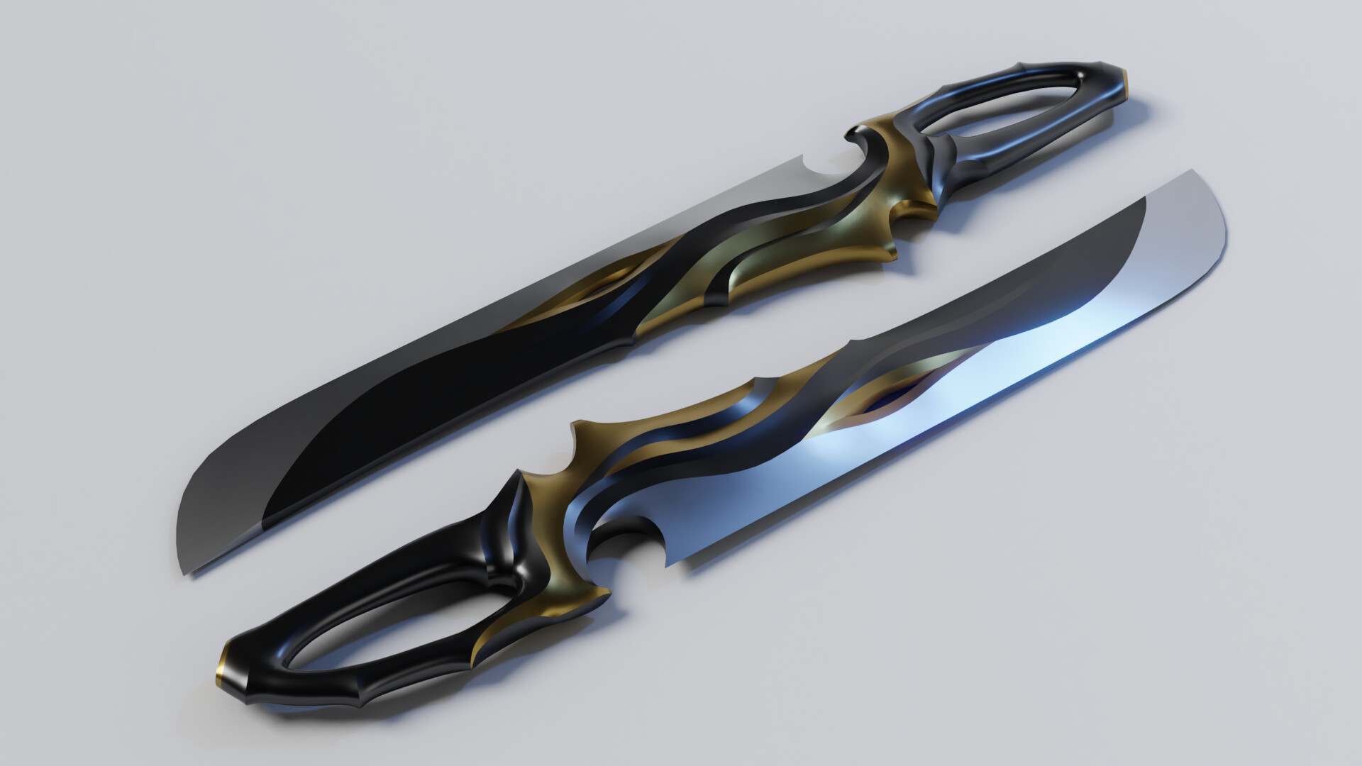 Coldmocha 's - Fantasy Curved Sword 3D Asset