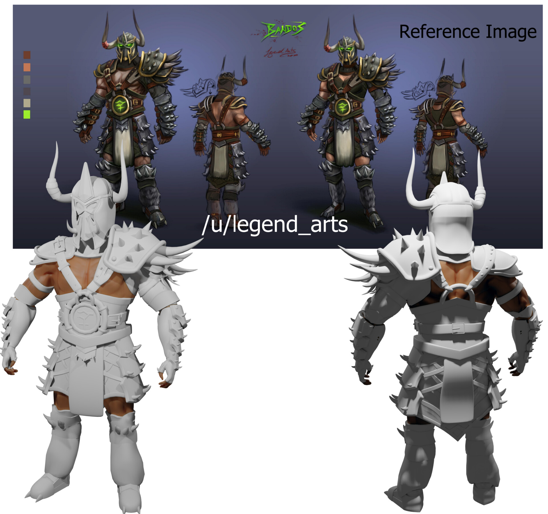 Jacob Rice - Bandos Reforged 3D Model Reference Image by Legend Arts