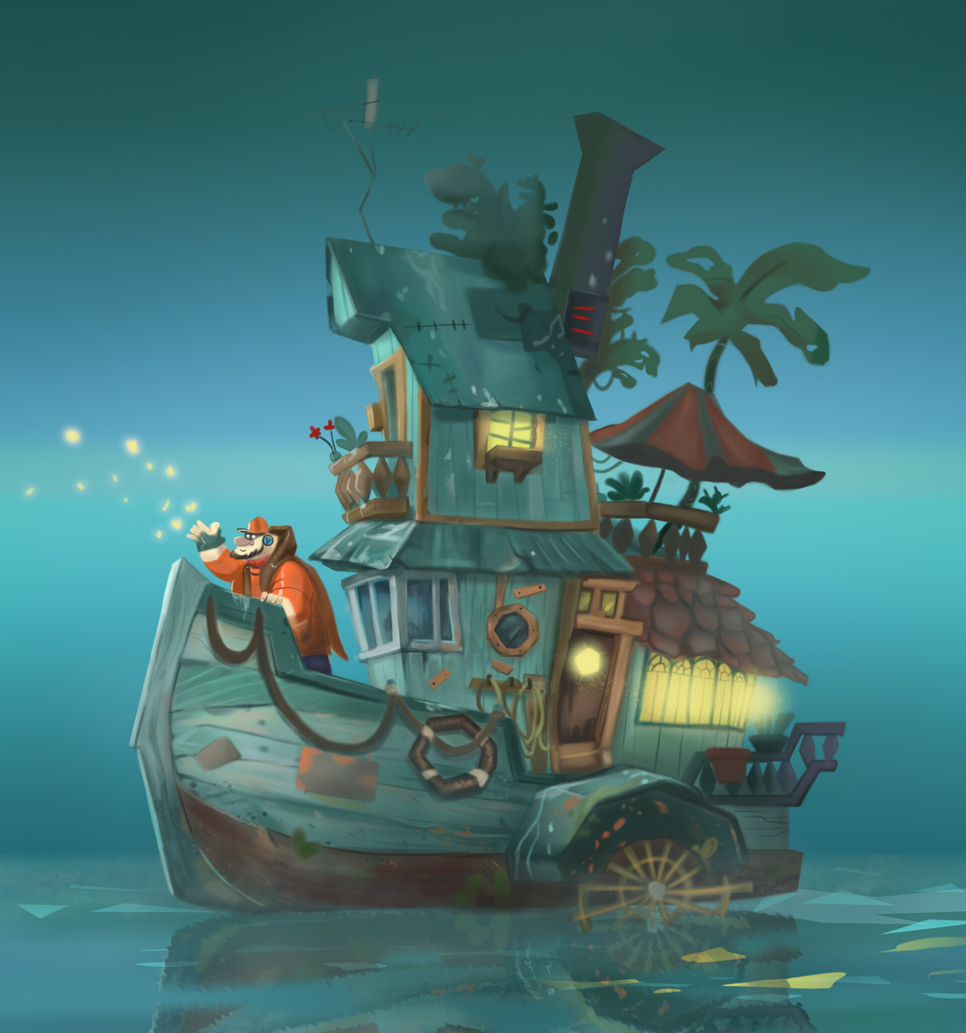 lee bogyeom (이보겸) - Lighthouse and Fireflies (2D imitation)