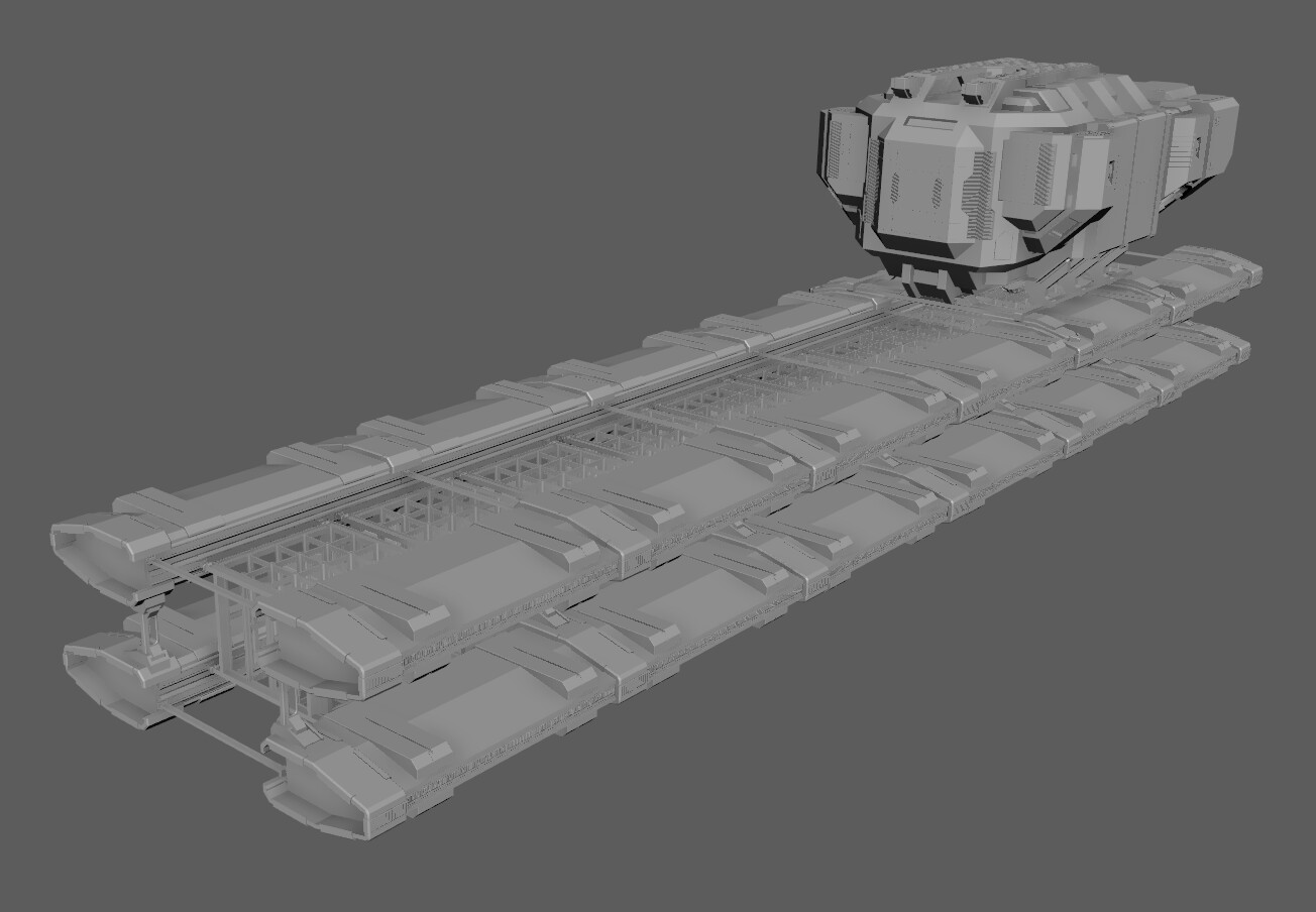 ArtStation - Freighter Charon - WIP