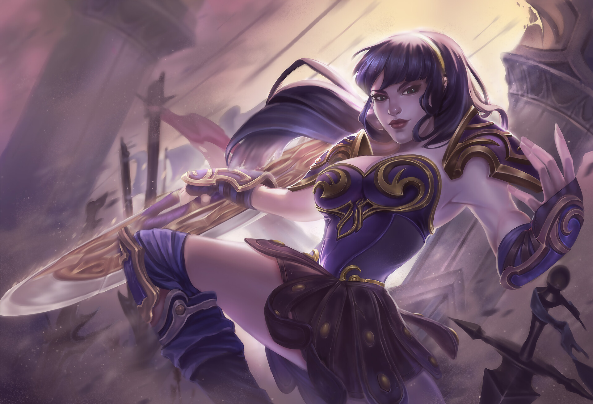 warrior princess sivir splash art artist