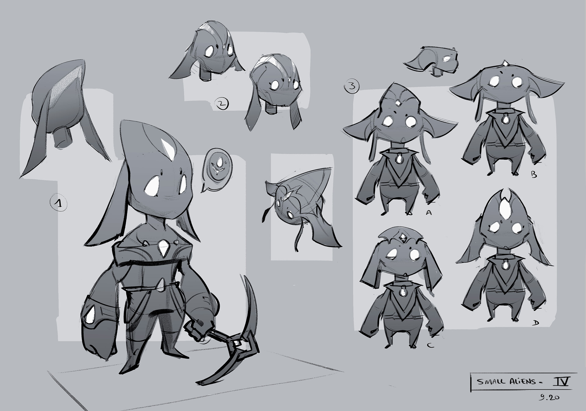 Alexandre Coadou - Asterians concepts and sketches