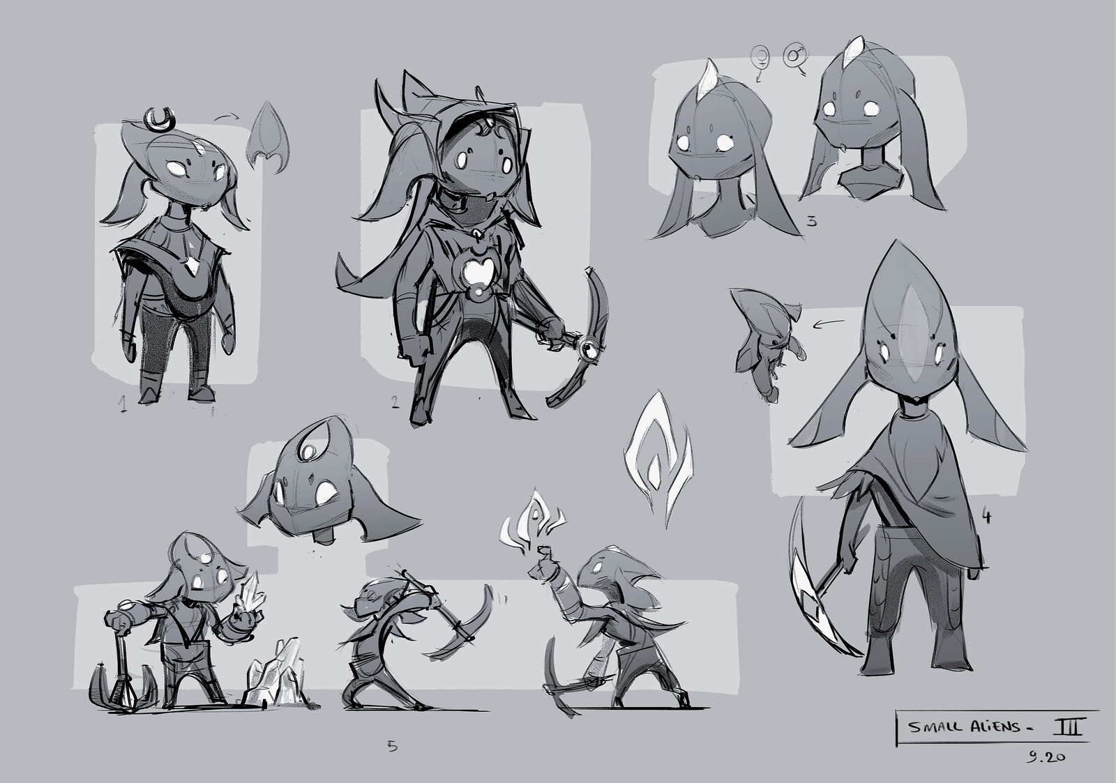 Alexandre Coadou - Asterians concepts and sketches