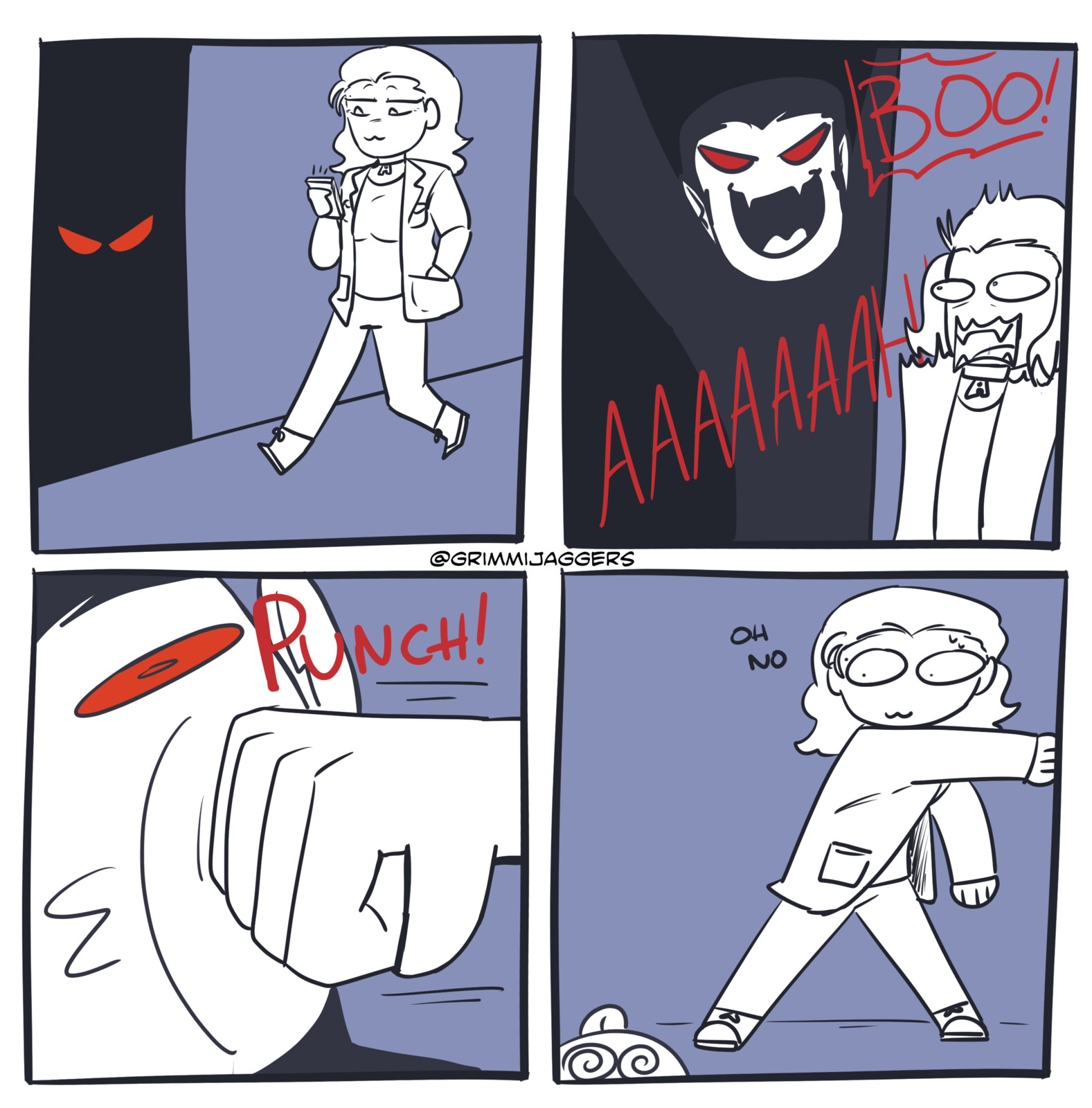 Grimmijaggers - Comictober Day 3: Jump scare