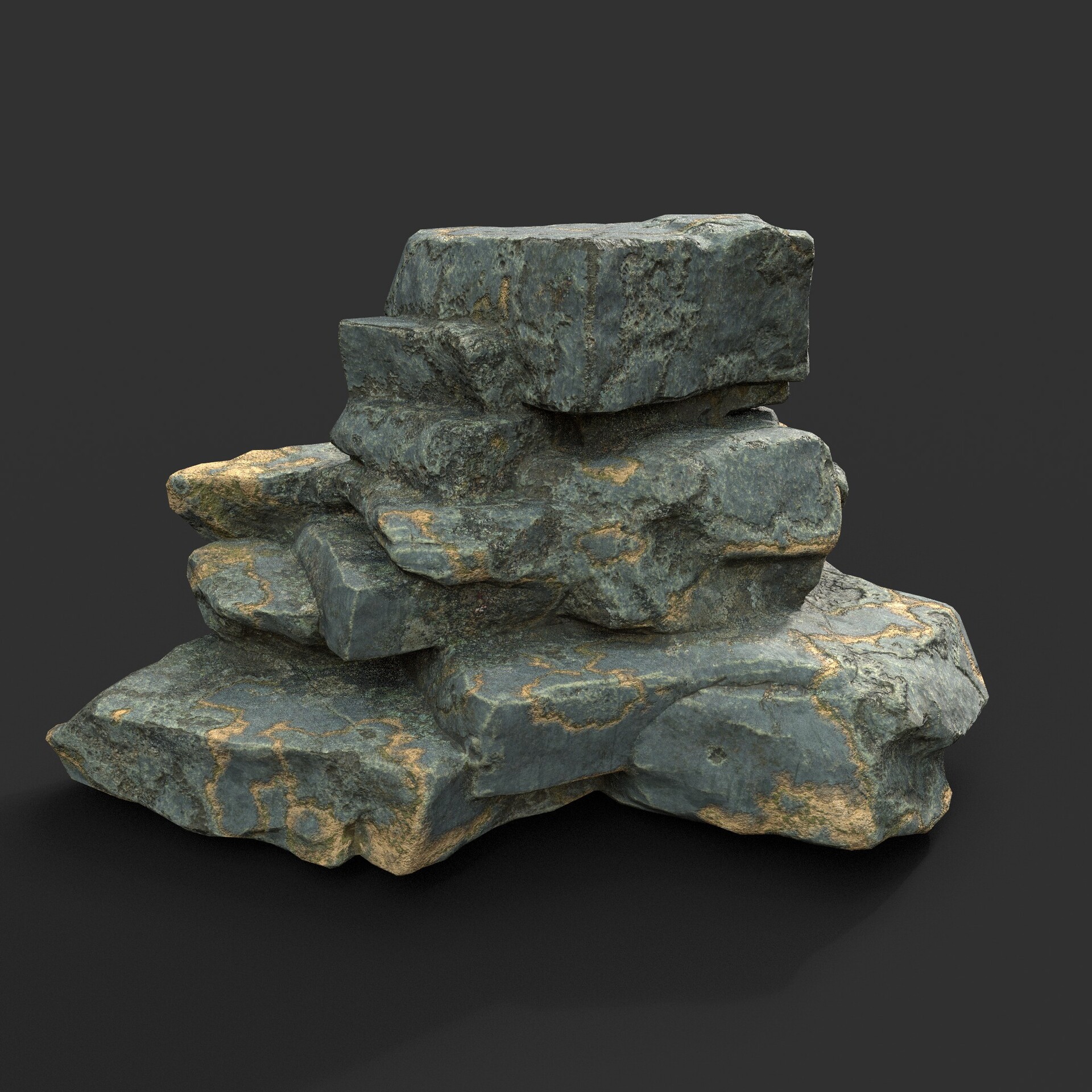 3D Models by 3D Landscape - Low poly Big Rock Formation Pack 200928 ...