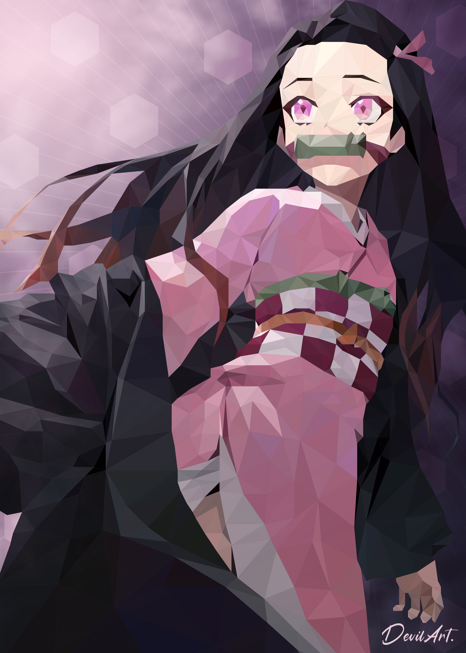 ArtStation - Nezuko Low Poly