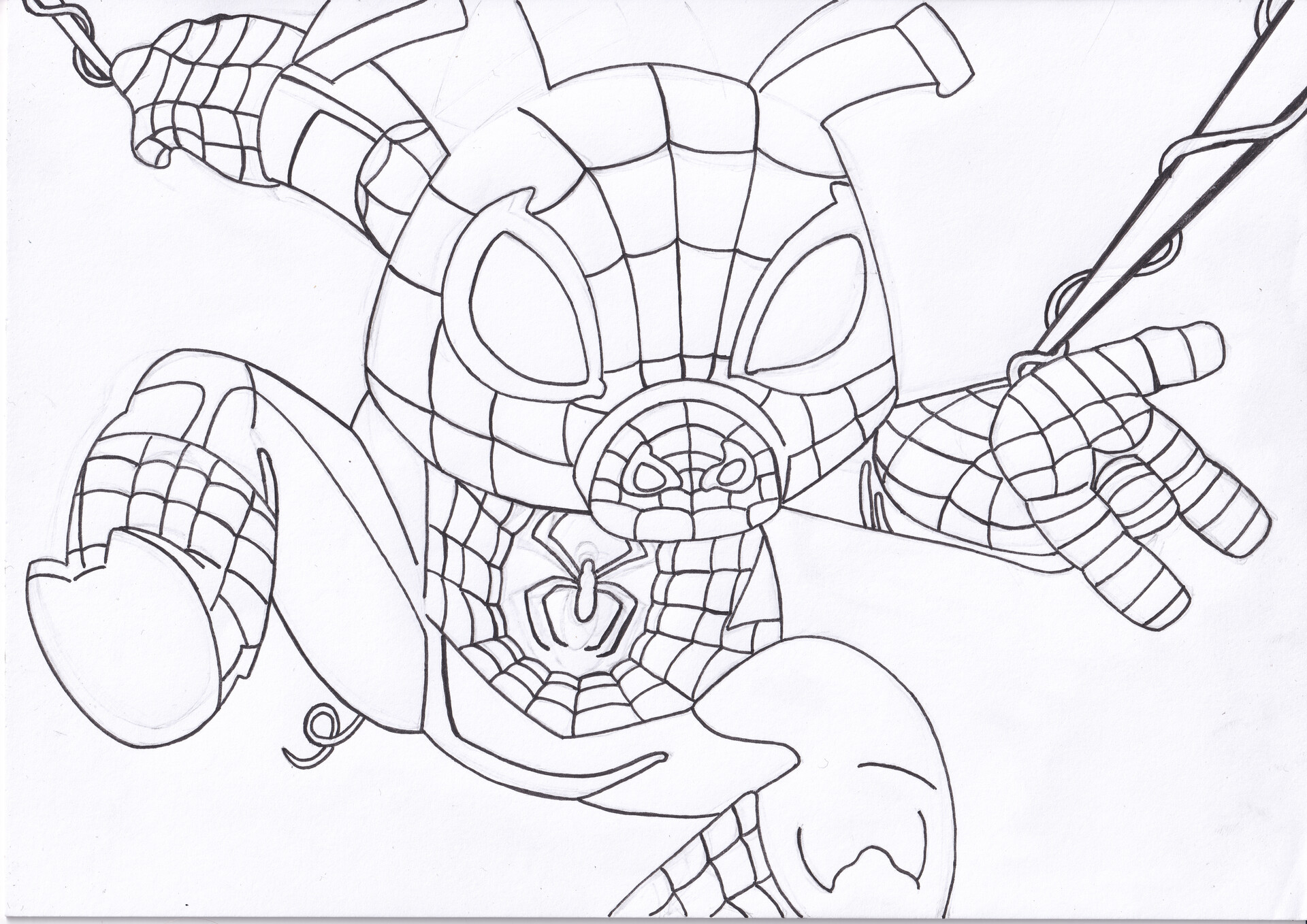 spider pig coloring page printable