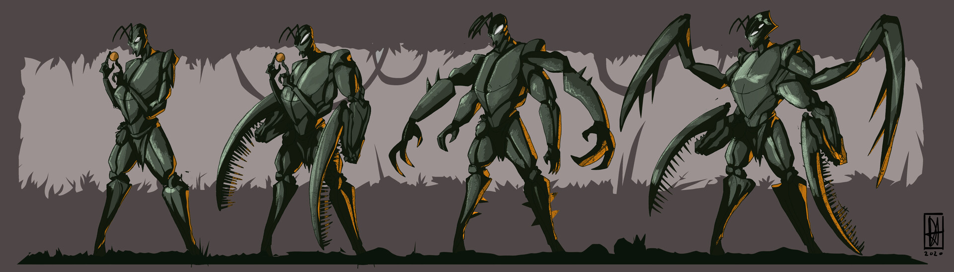 ArtStation - Mantis Man Growth