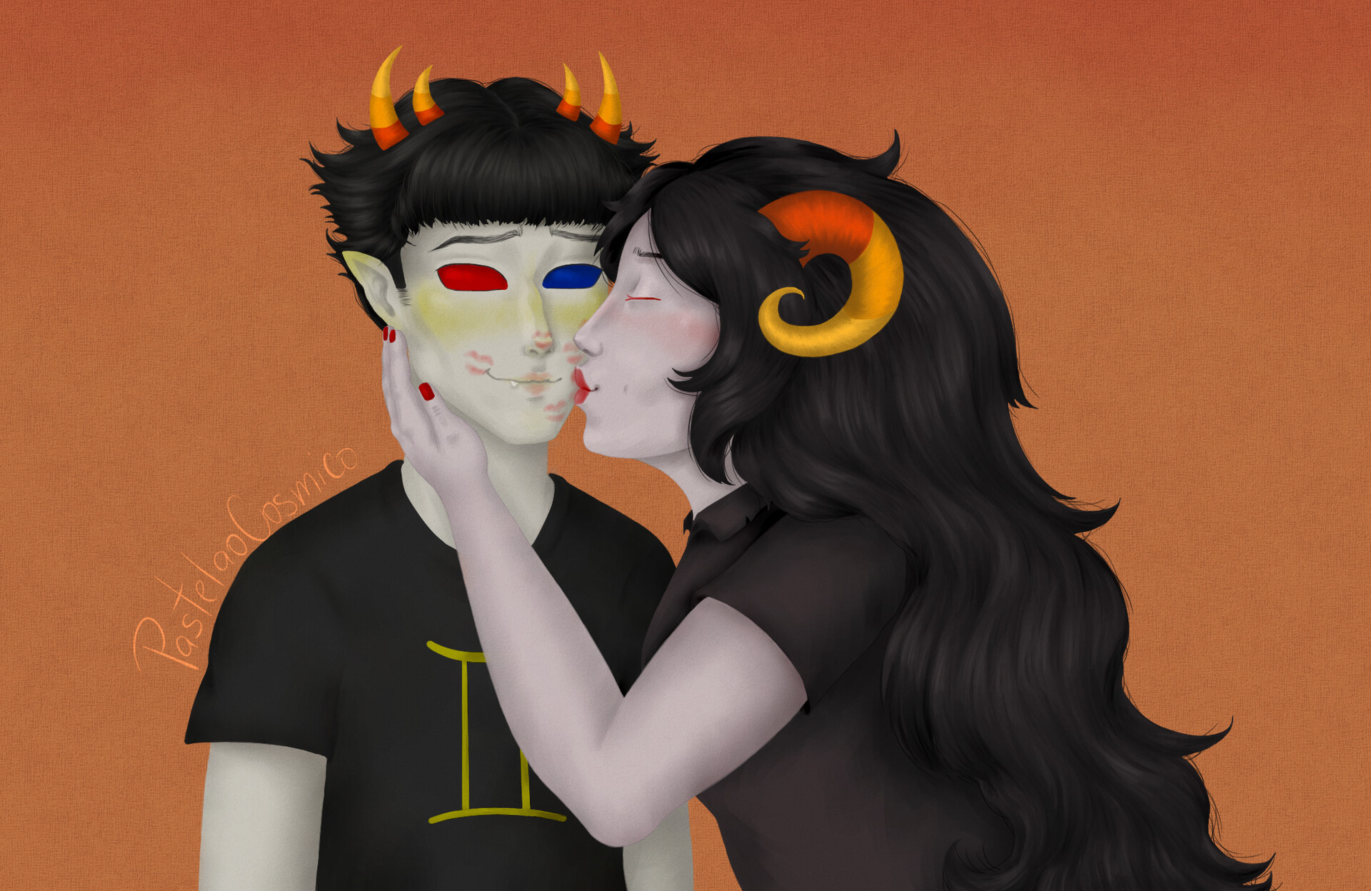 Sollux X Aradia Kiss