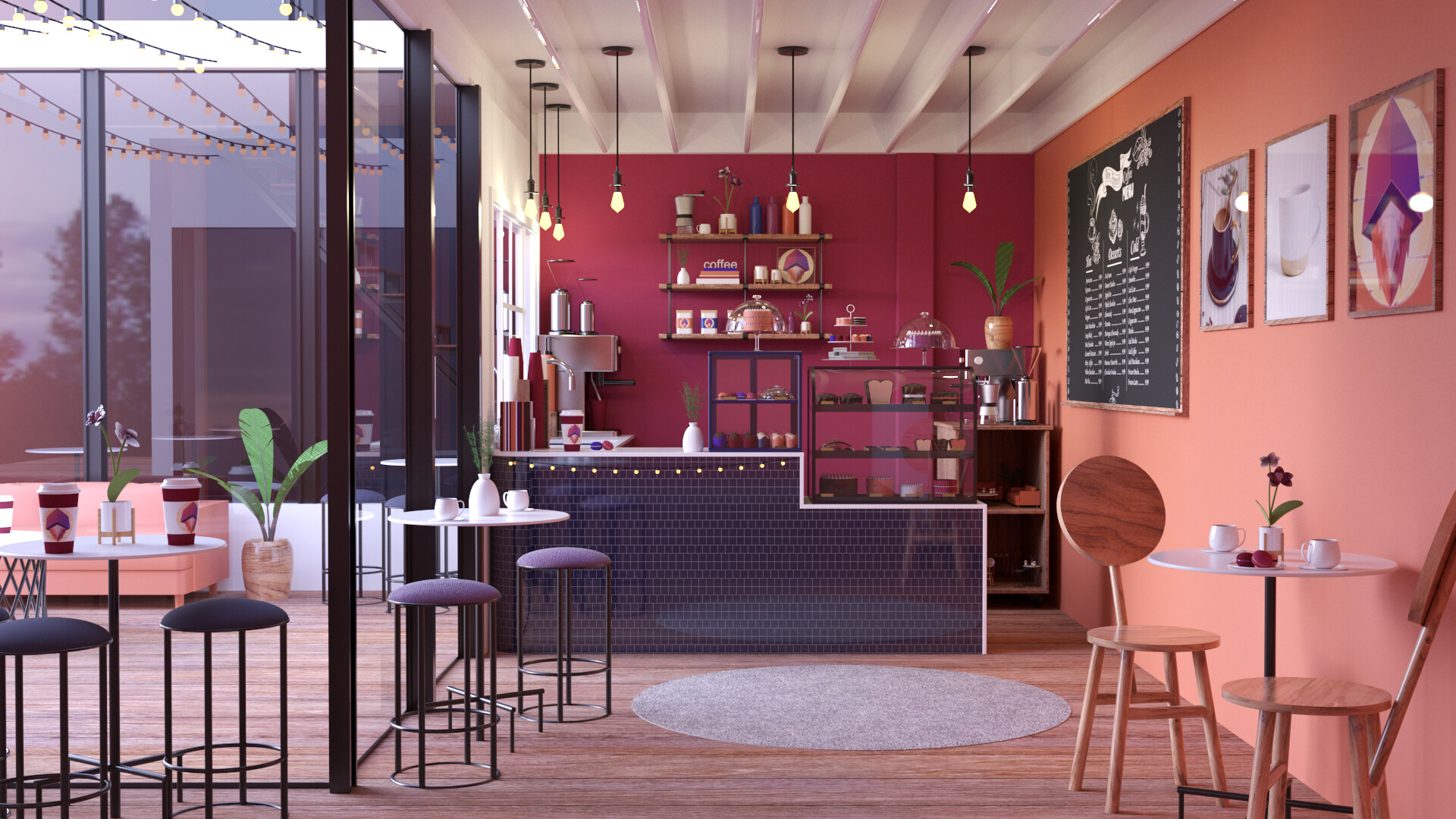 Kerri Wong - 3D Modeling Background Competition - Cafe A By Kerro#3157