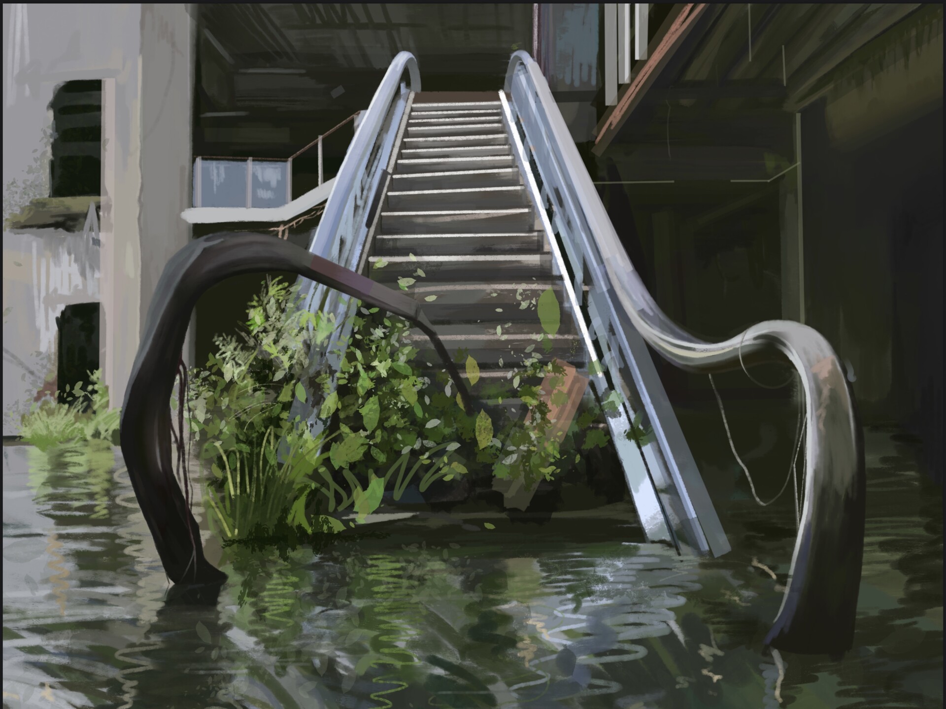 ArtStation - Flooded mall
