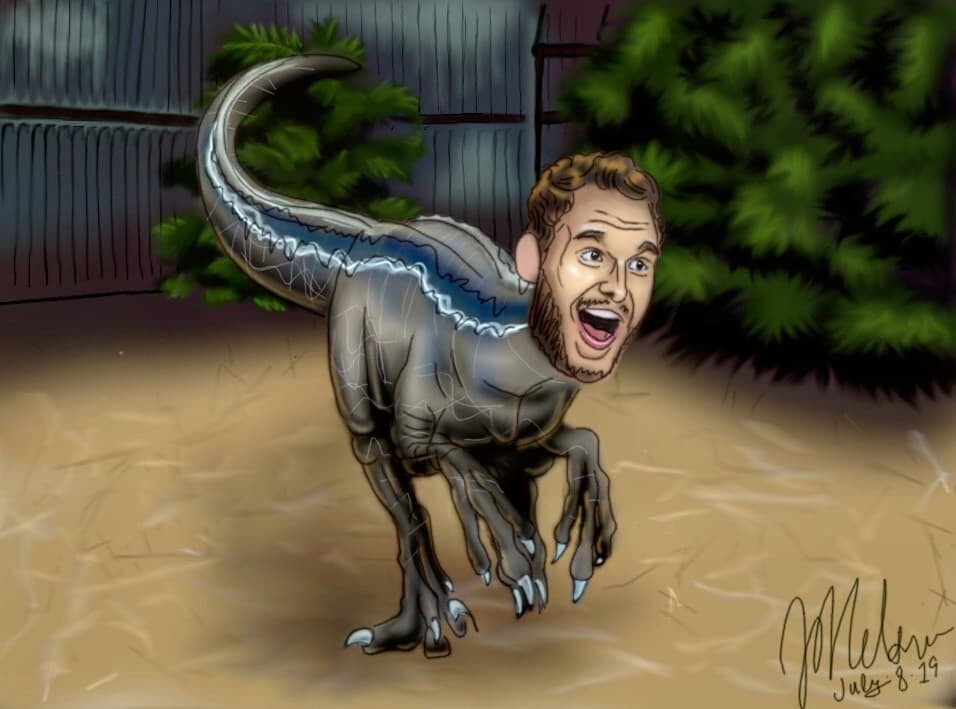 Jordan Nelson - Chris Pratt Velociraptor