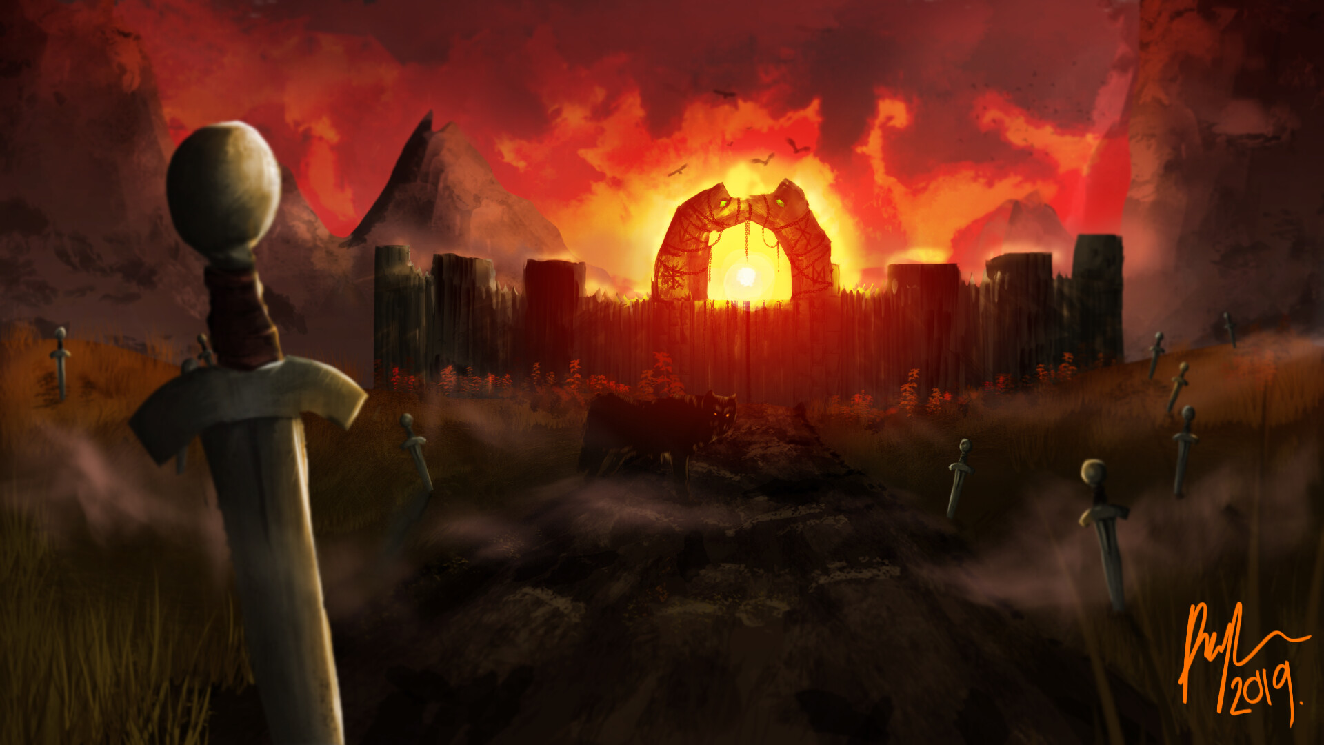 ArtStation - Palisade Fortress Environment Concept