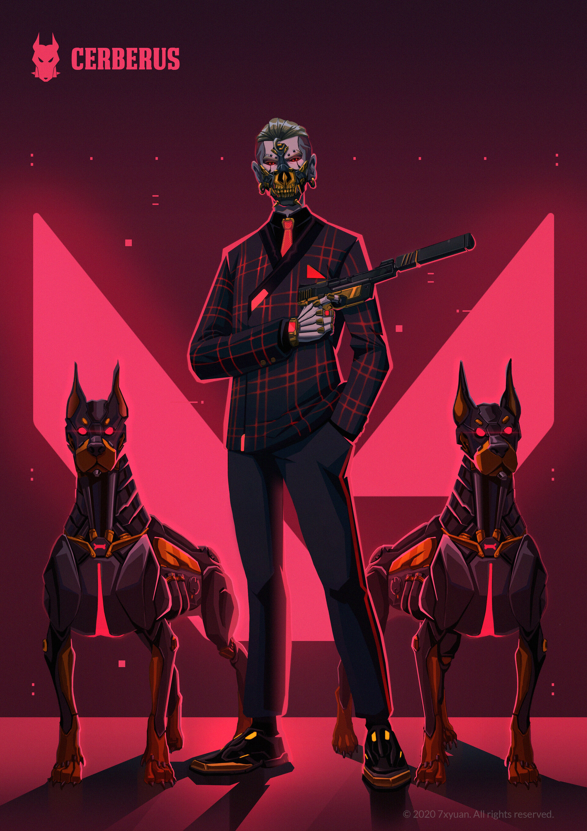 ArtStation - Valorant Agent Fan Character Concept- Cerberus