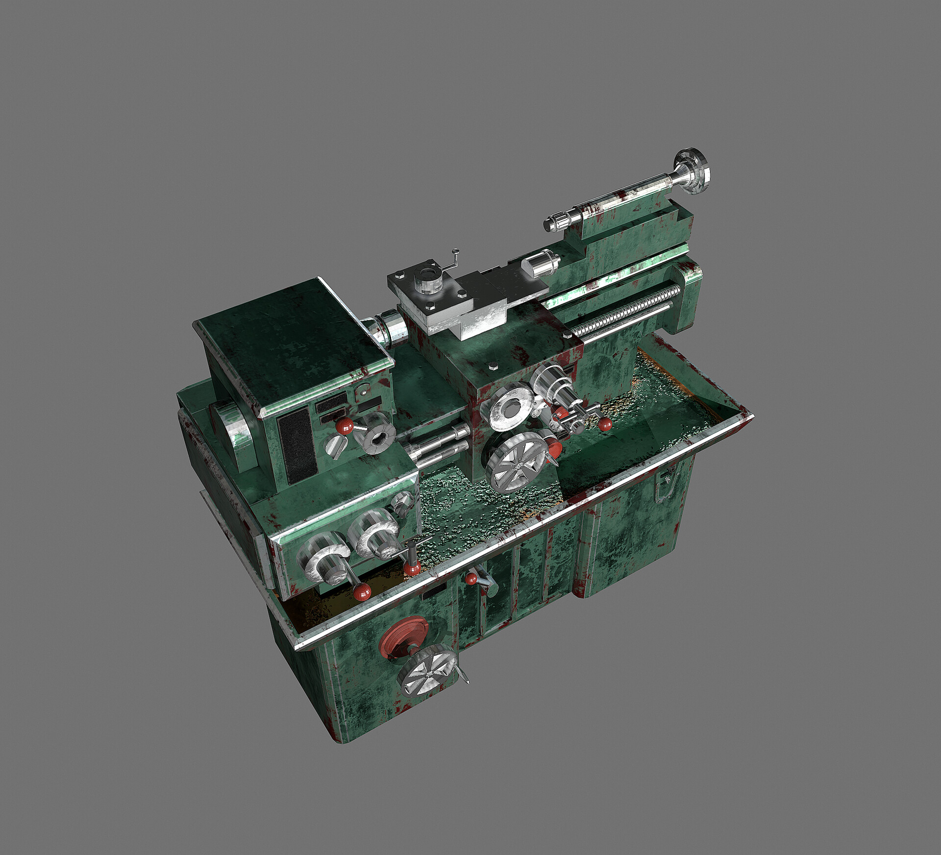 Lathe Machine 3d Diagram