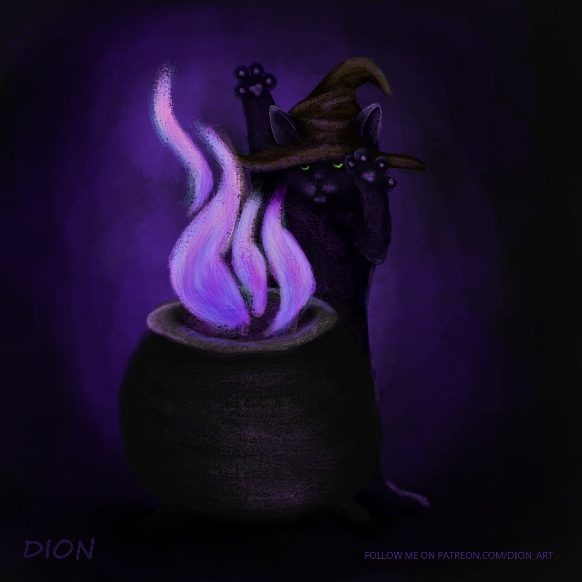 ArtStation - #5 Witch/Wizard Cat