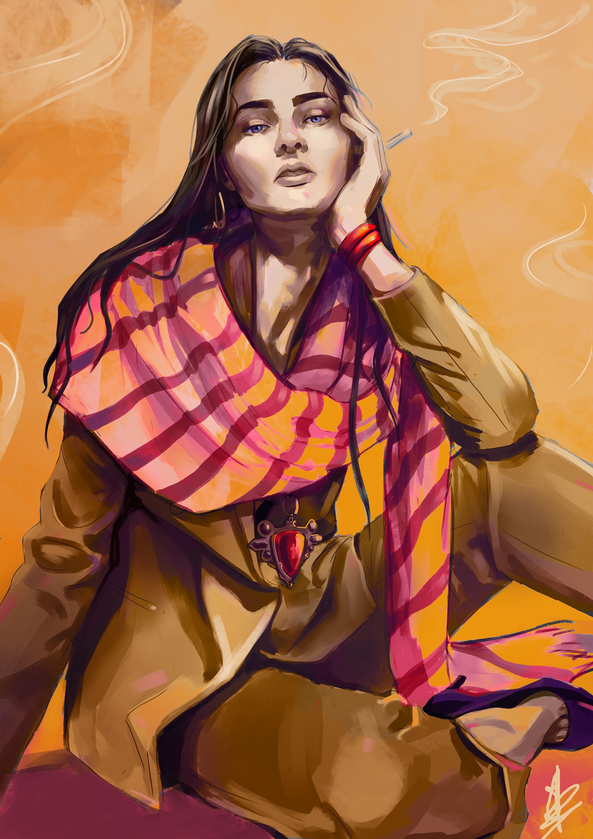ArtStation - Lisa Lisa Fanart (JJBA)