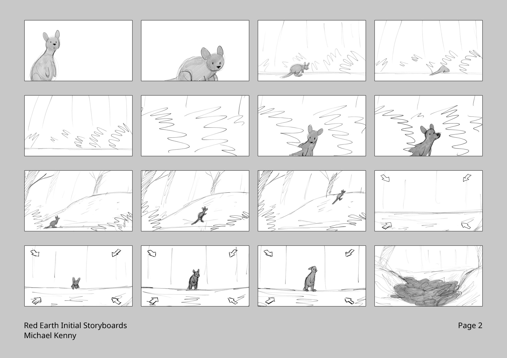 Michael Kenny - Red Earth - Initial Storyboards