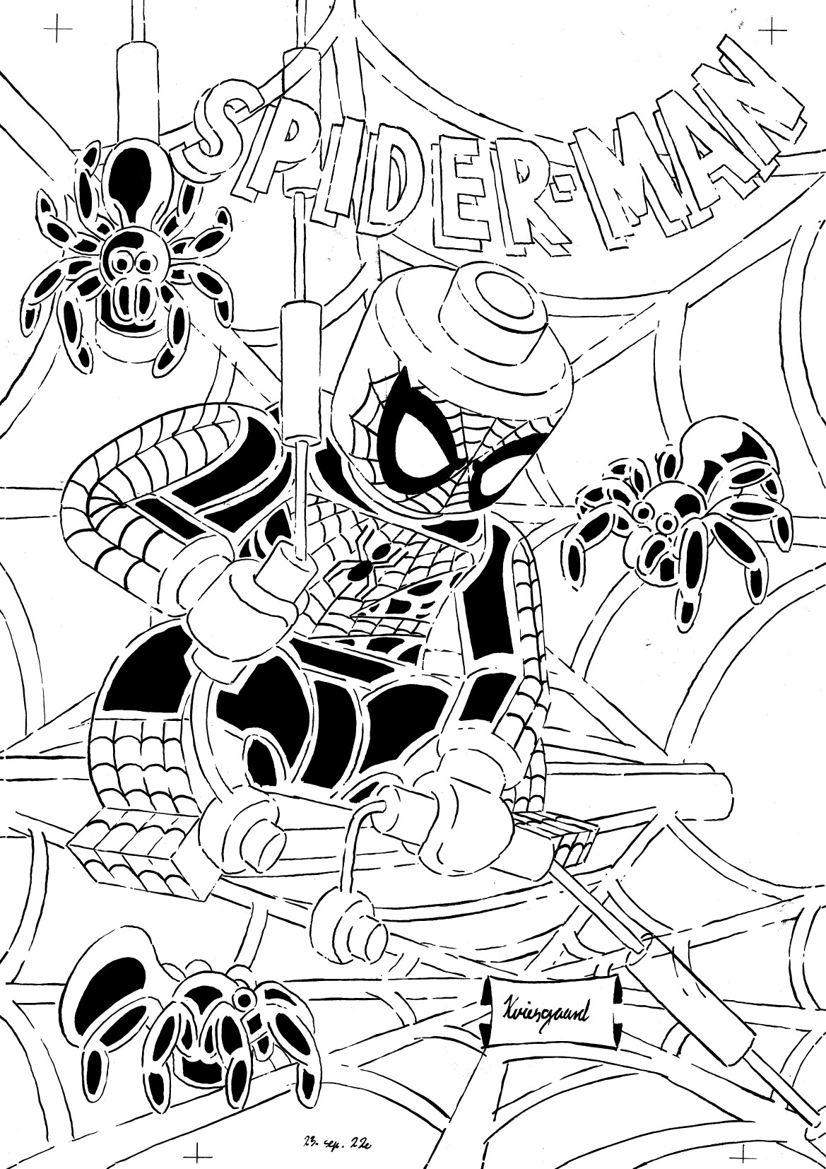 lego spiderman coloring sheet