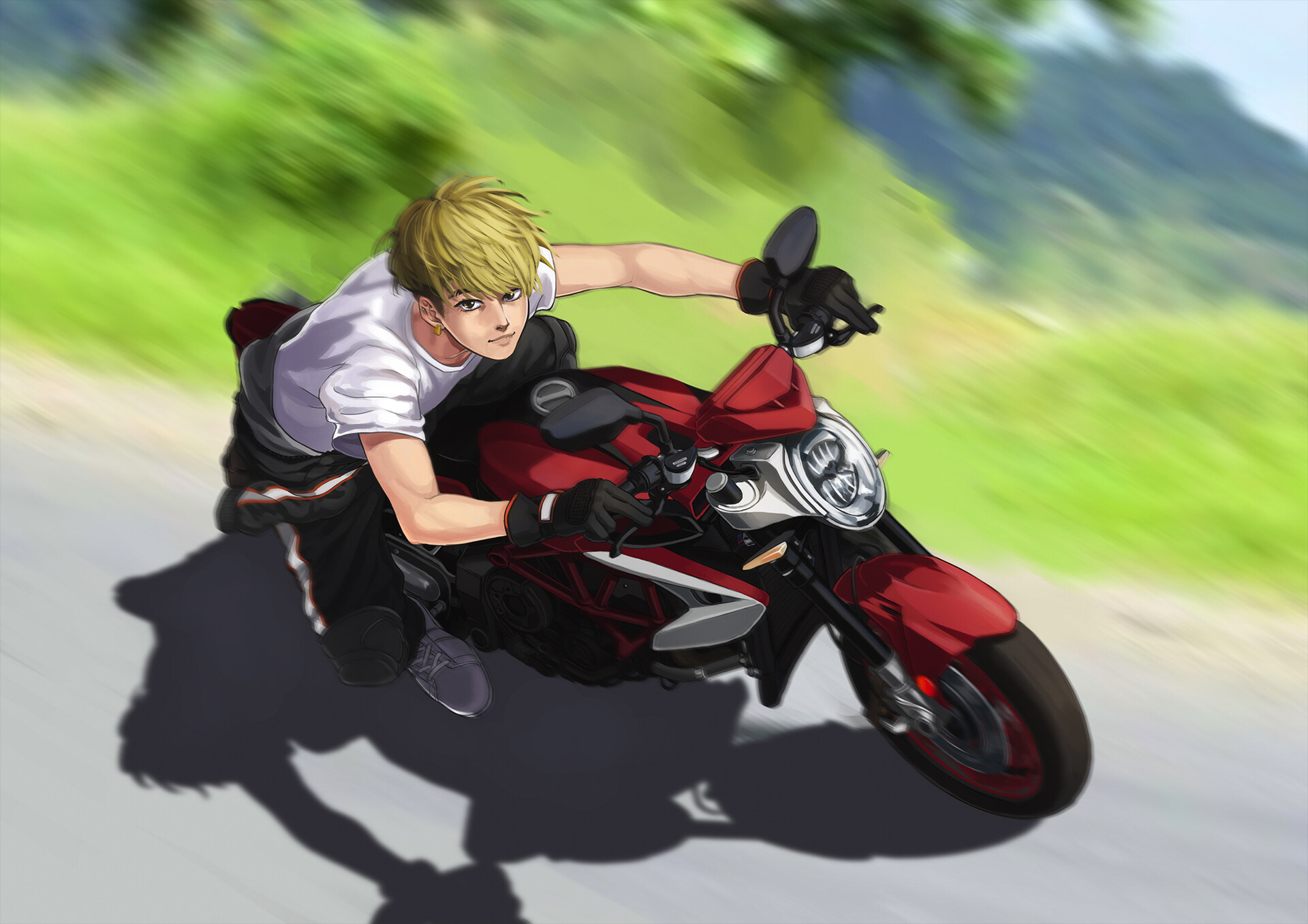 ArtStation - motorcycle man