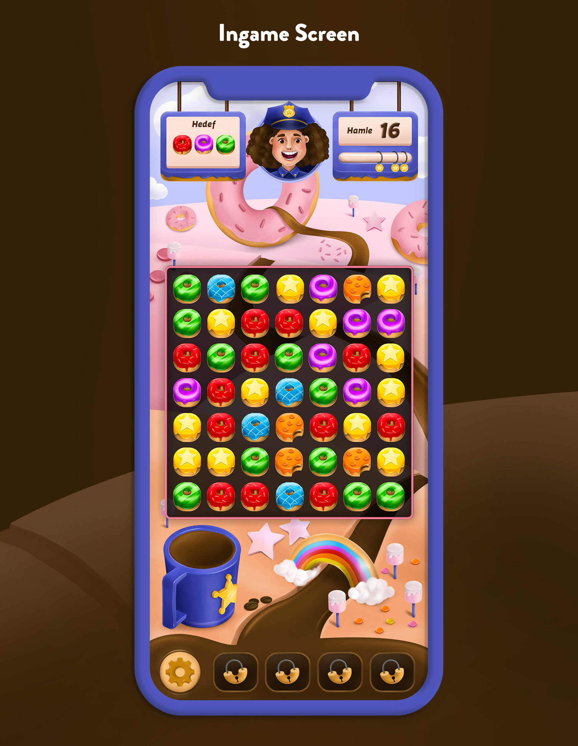 ArtStation - Donut - Match-3 Game